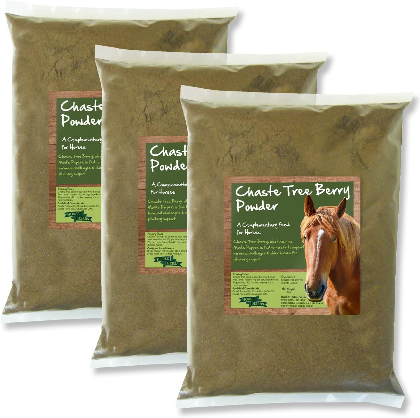 Horse Herbs Chaste Tree Berry Powder 3kg | Agnus Castus, Natural ...