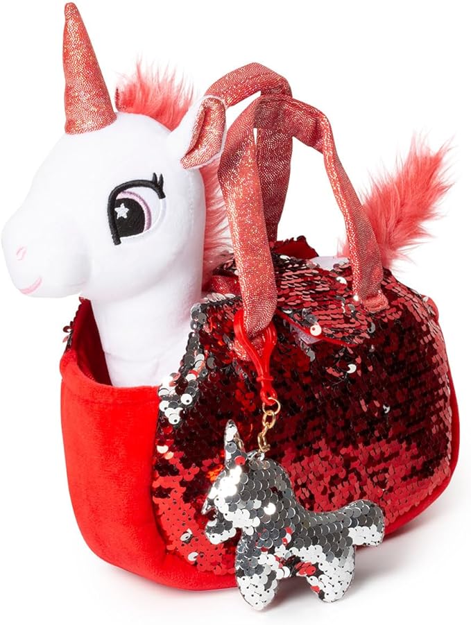 Amazon.com: Little Jupiter Plush Pet Set w/Purse - Unicorn Stuffed ...