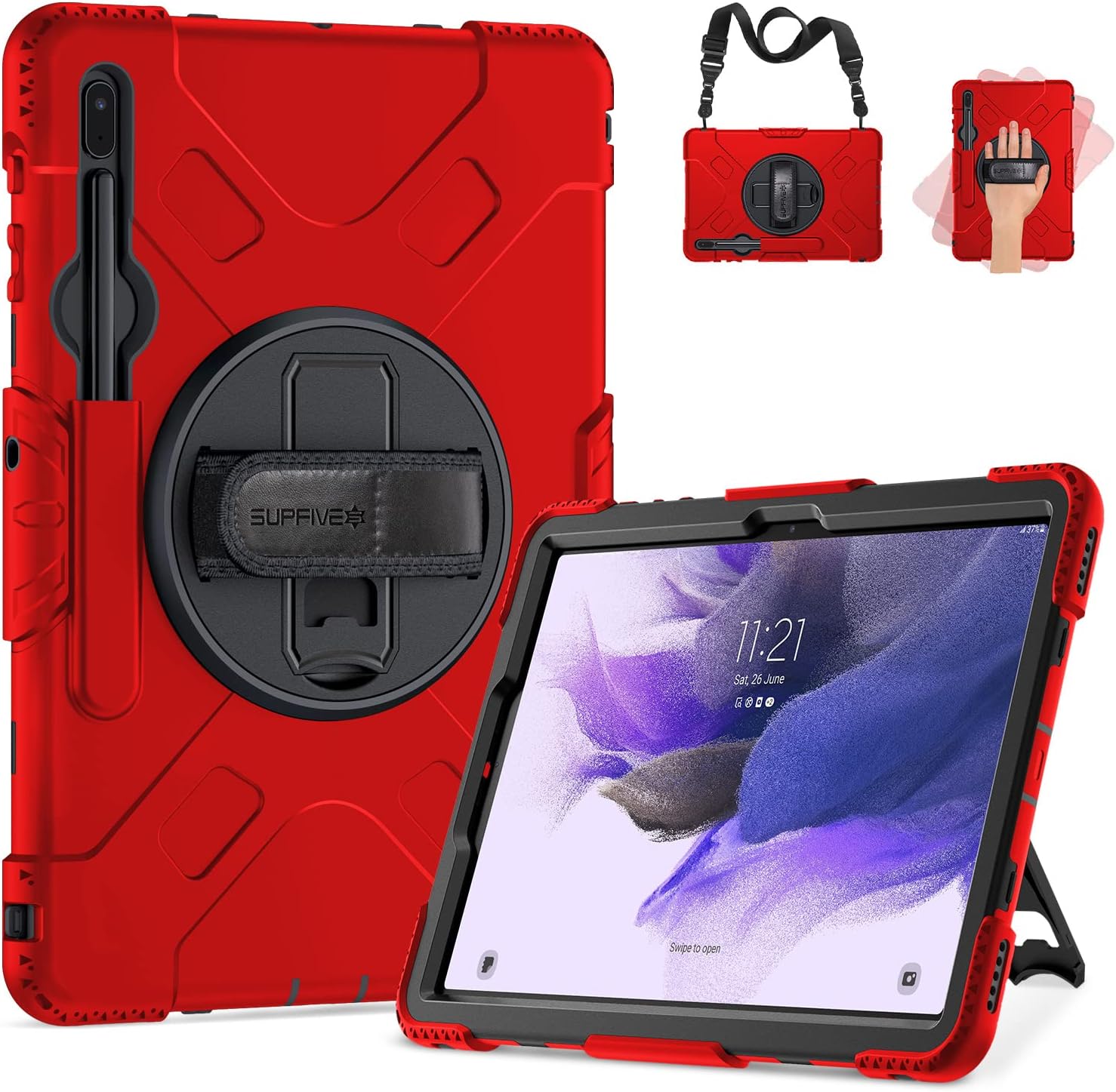 Amazon.com: SUPFIVES Case for Samsung Galaxy Tab S7 FE 12.4 Inch 2021 ...
