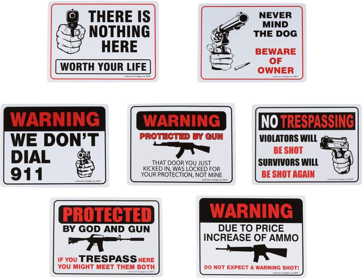 Second Amendment Novelty Signs, 9 inches by 12 inches - Pack of 7 ...