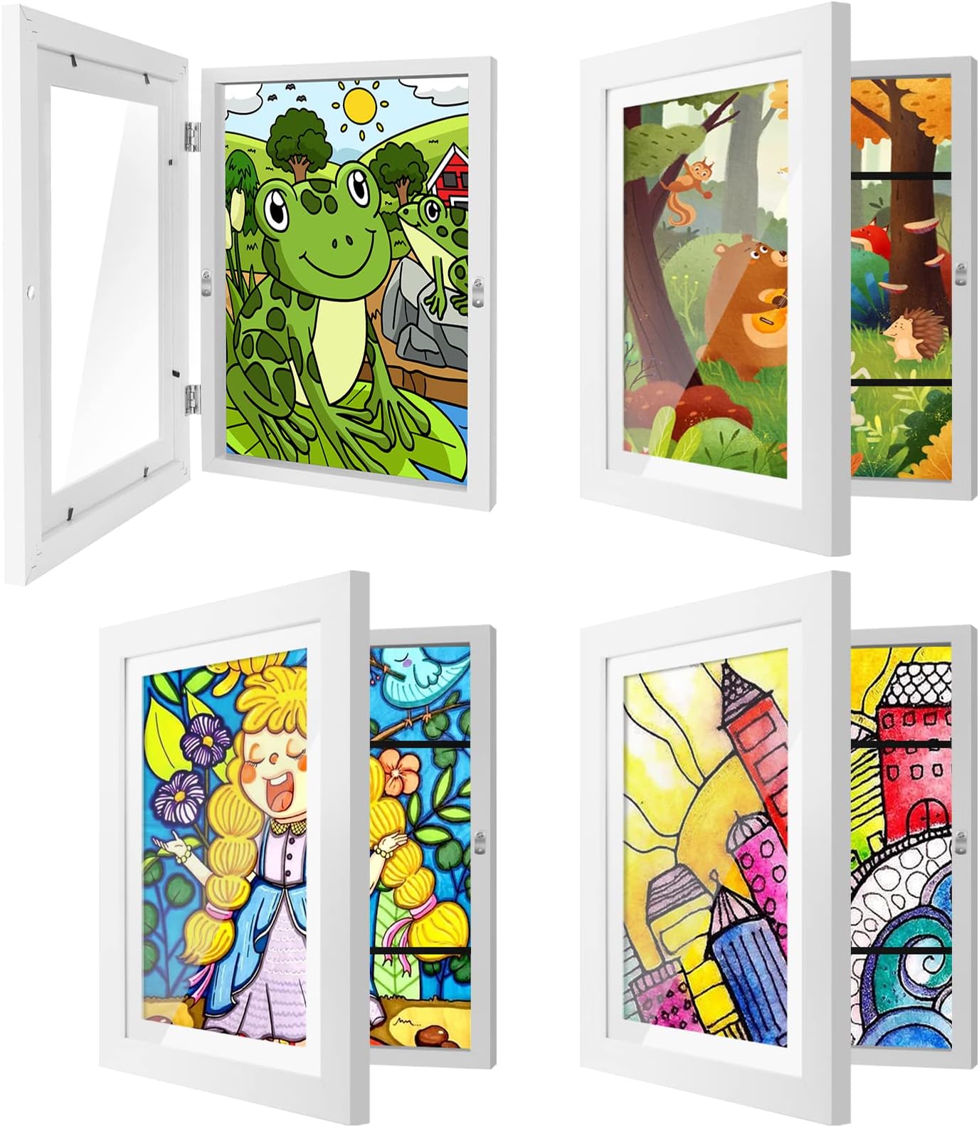 Amazon.com: 3Pack Kids Art Frame - Kids Artwork Frames Changeable,White ...