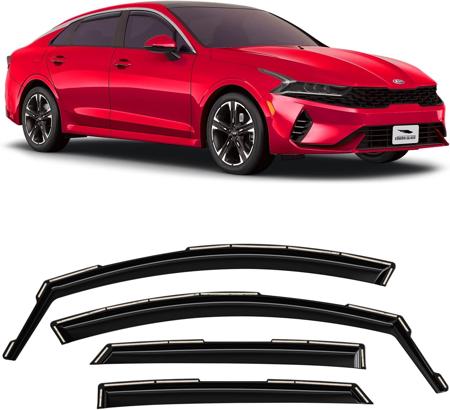 Amazon.com: Voron Glass in-Channel Extra Durable Rain Guards for Kia K ...