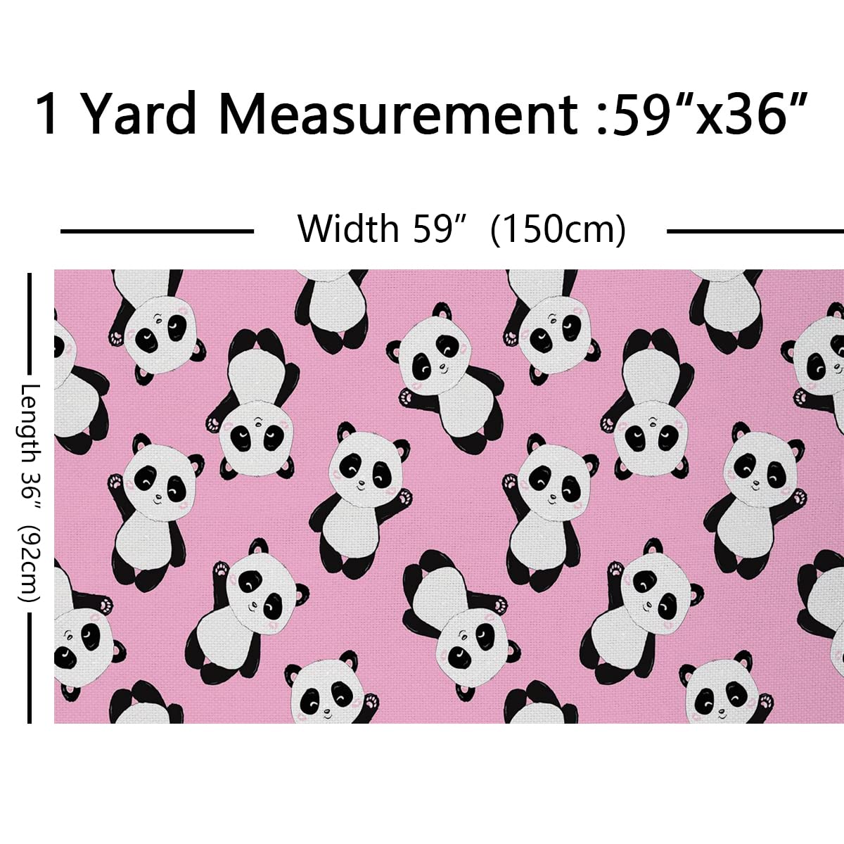 Pink Panda Fabric