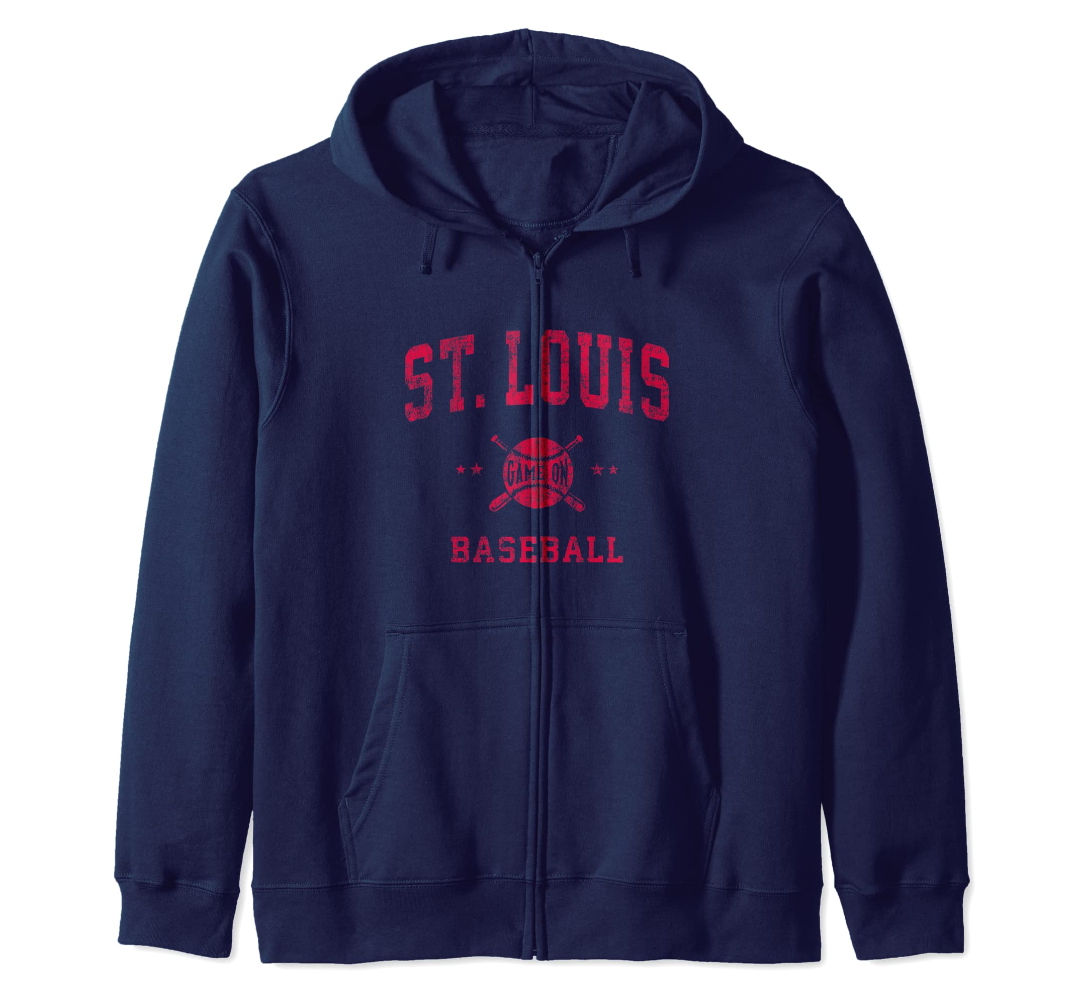 Amazon.com: St Louis Vintage Baseball Throwback Retro Design Zip Hoodie ...