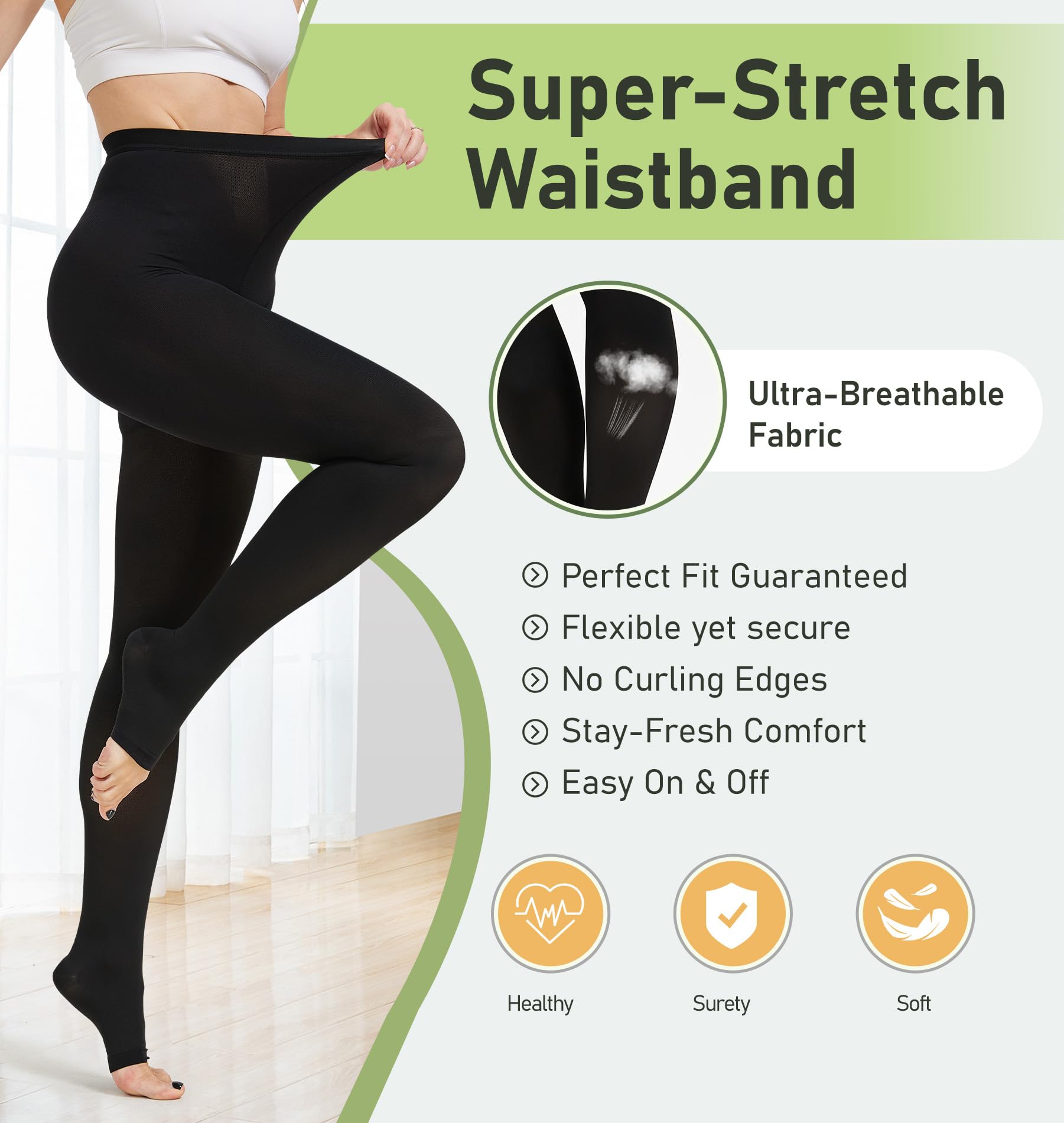 Snapklik.com : Medical Compression Pantyhose For Women & Men, Comfort ...