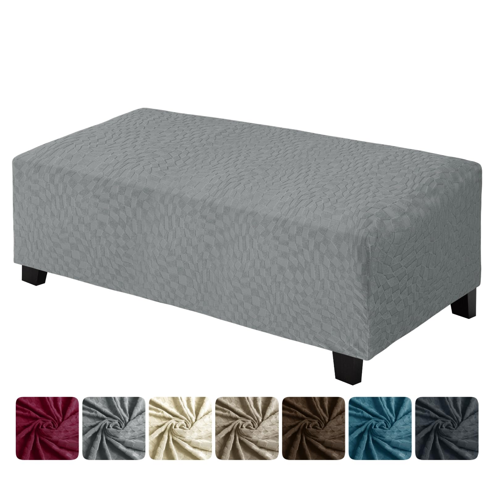 Amazon.com: ZNSAYOTX Ottoman Covers 2024 Fashion Rectangle Footrest ...