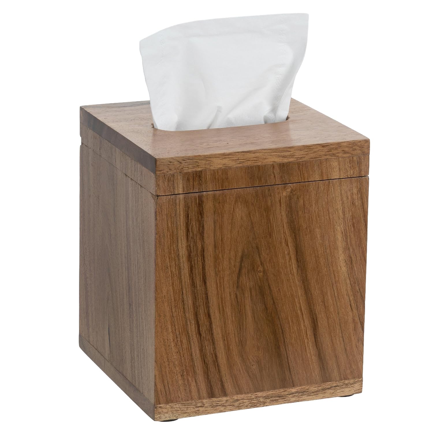 Amazon.com: MyGift Rustic Premium Solid Acacia Wood Square Tissue Box ...