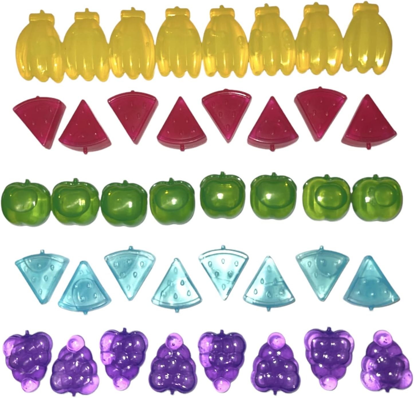 eMKay® Plastic Reusable Washable Assorted Fruit Shaped ICE Cubes (Pack ...