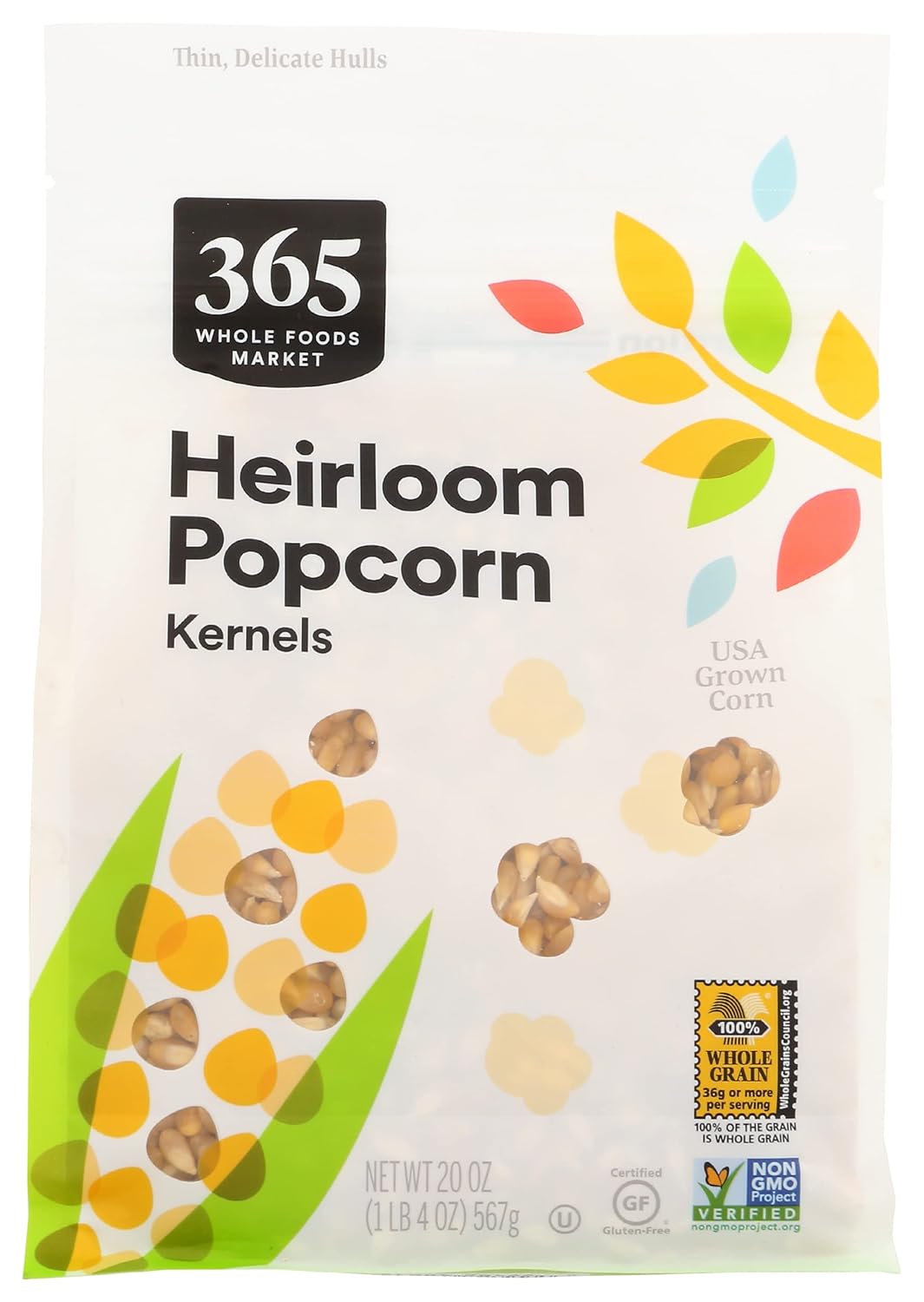 Amazon.com: 365 by Whole Foods Market, Heirloom Popcorn Kernels, 20 Ounce