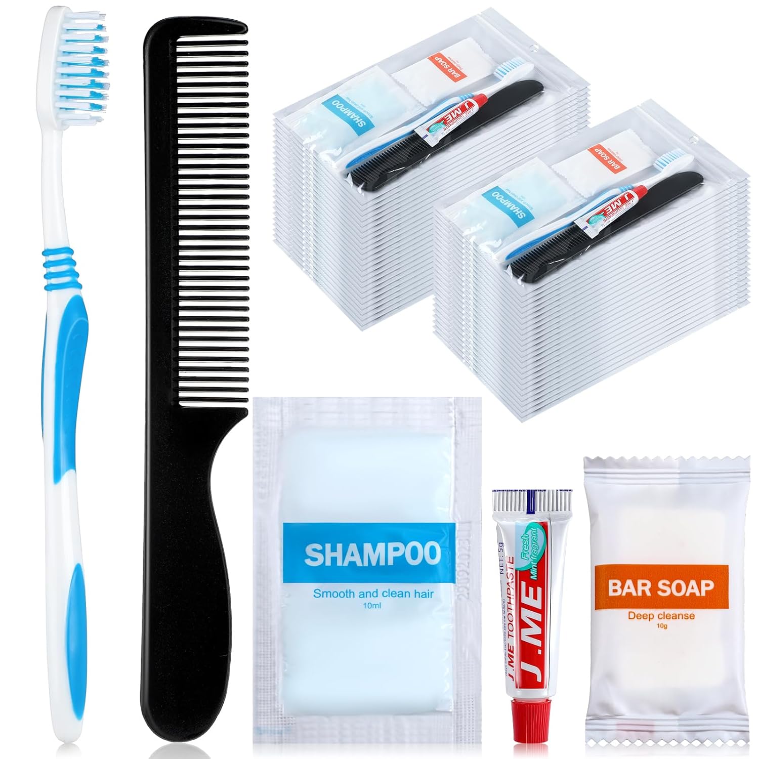 Amazon.com : Newtay 48 Sets Personal Hygiene Kit Basic Toiletry Kits ...