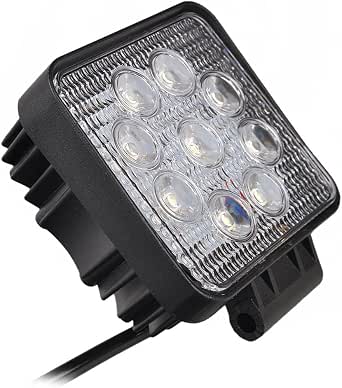 27W Black Spot LED Off Road Square Work Light Lamp 12V 24V SUV ATV Car ...