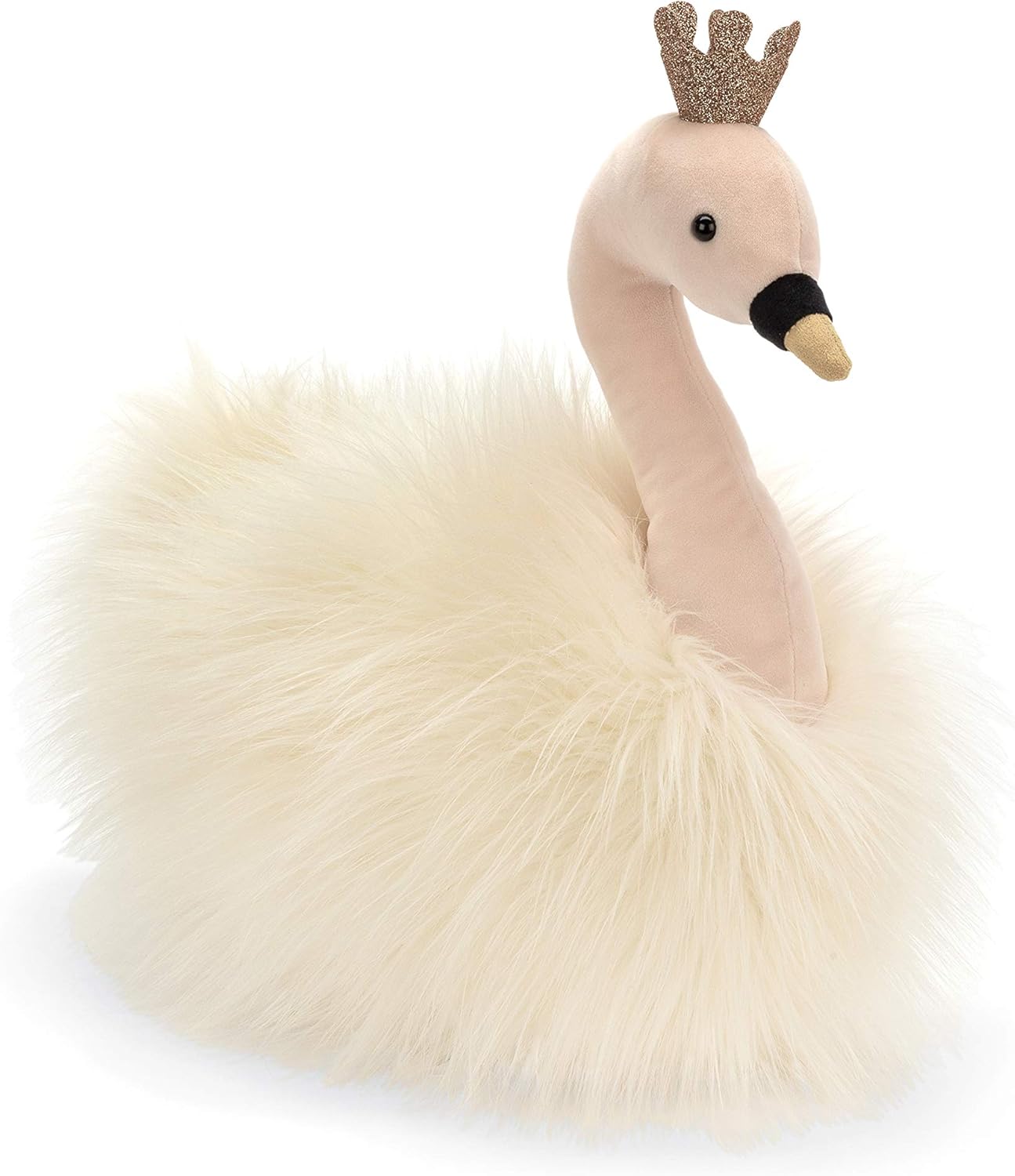 Amazon.com: Jellycat Fancy Swan Fluffy Stuffed Animal, 12 inches : Toys ...