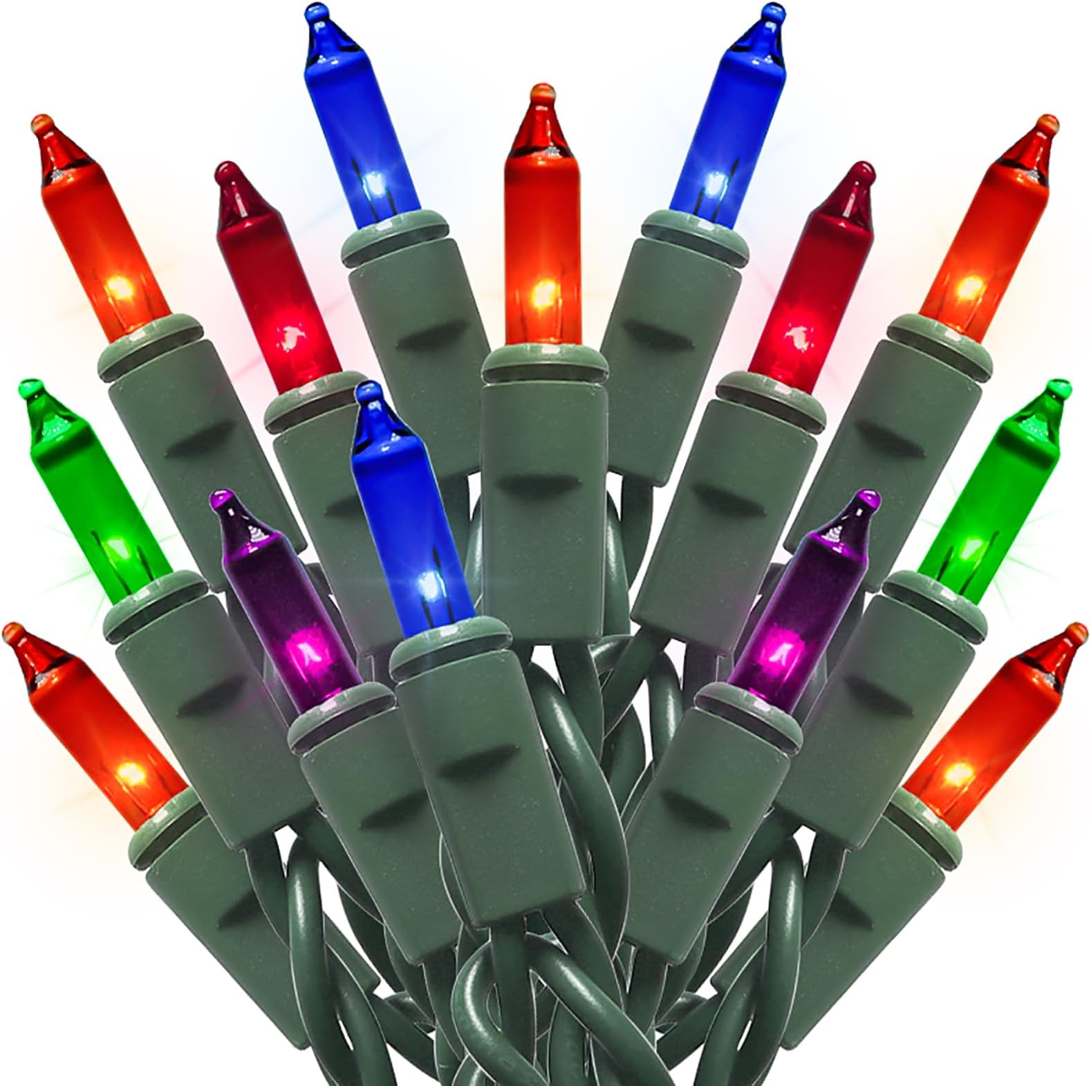 Amazon.com: Indoor/Outdoor 35-Count Multi Color Christmas Light Set ...