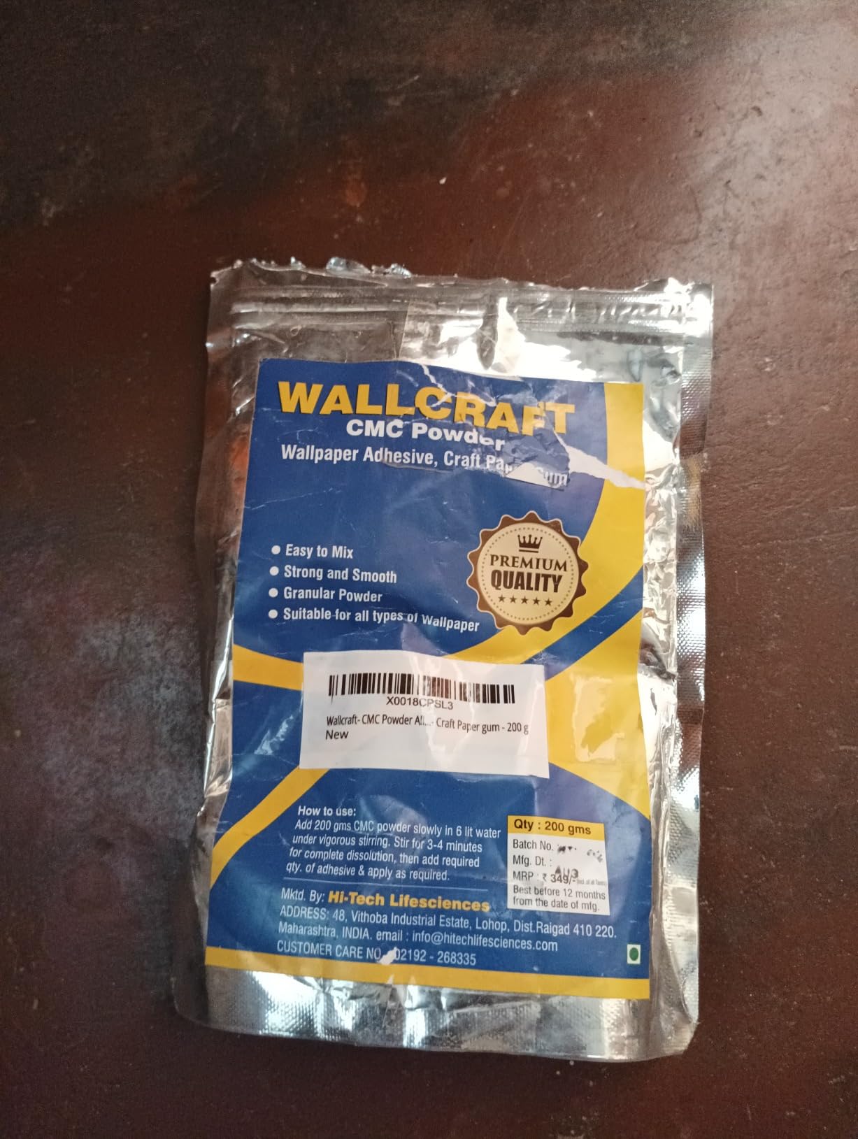 Wallcraft- CMC Powder All Purpose Wallpaper Adhesive - Craft Paper gum ...
