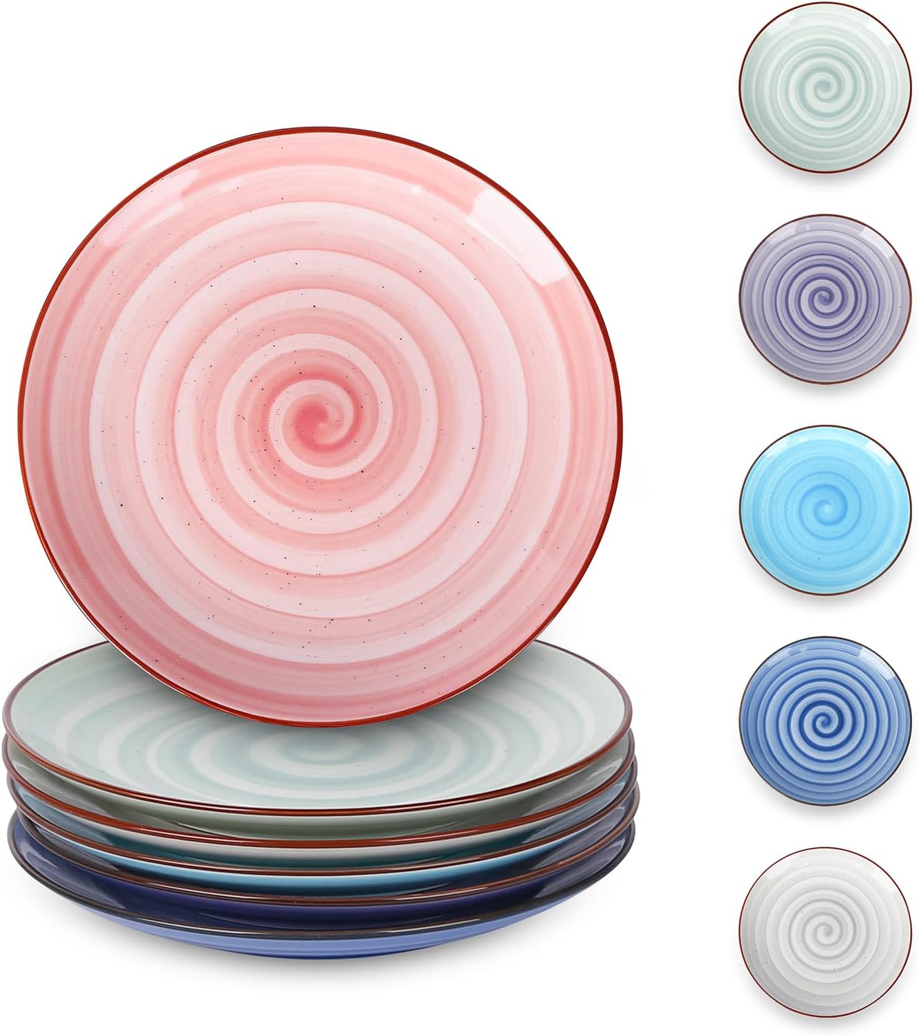 Amazon.com: AVLA 4 Pack Porcelain Dessert Plates, 8 Inch Small ...