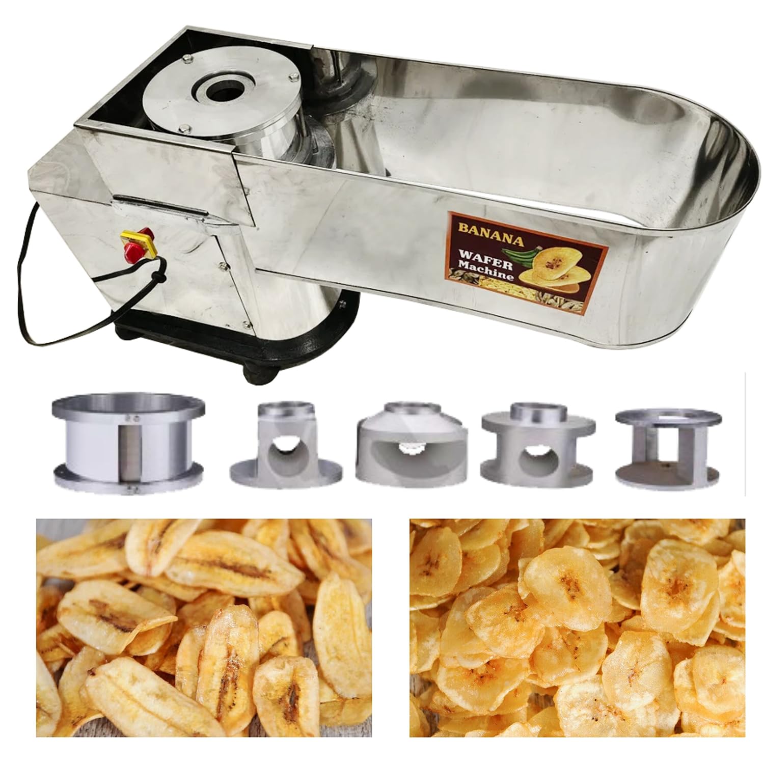 SWADESI KRAFTS 2in 1 Automatic Banana & Potato Slicer Machine for Chips ...