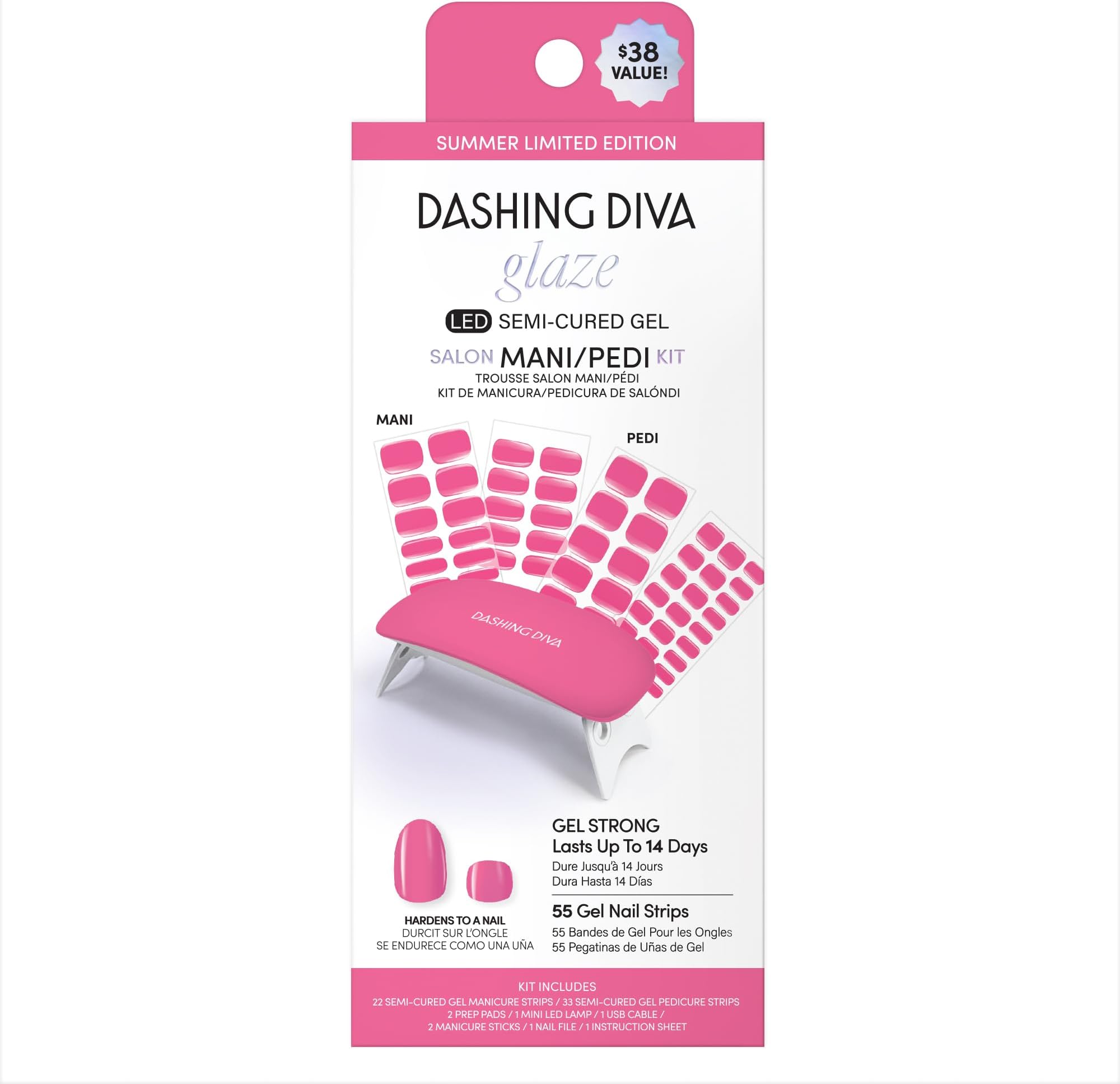 Amazon.com: Dashing Diva Glaze Nail Strips - Jolly and Bright | Works ...