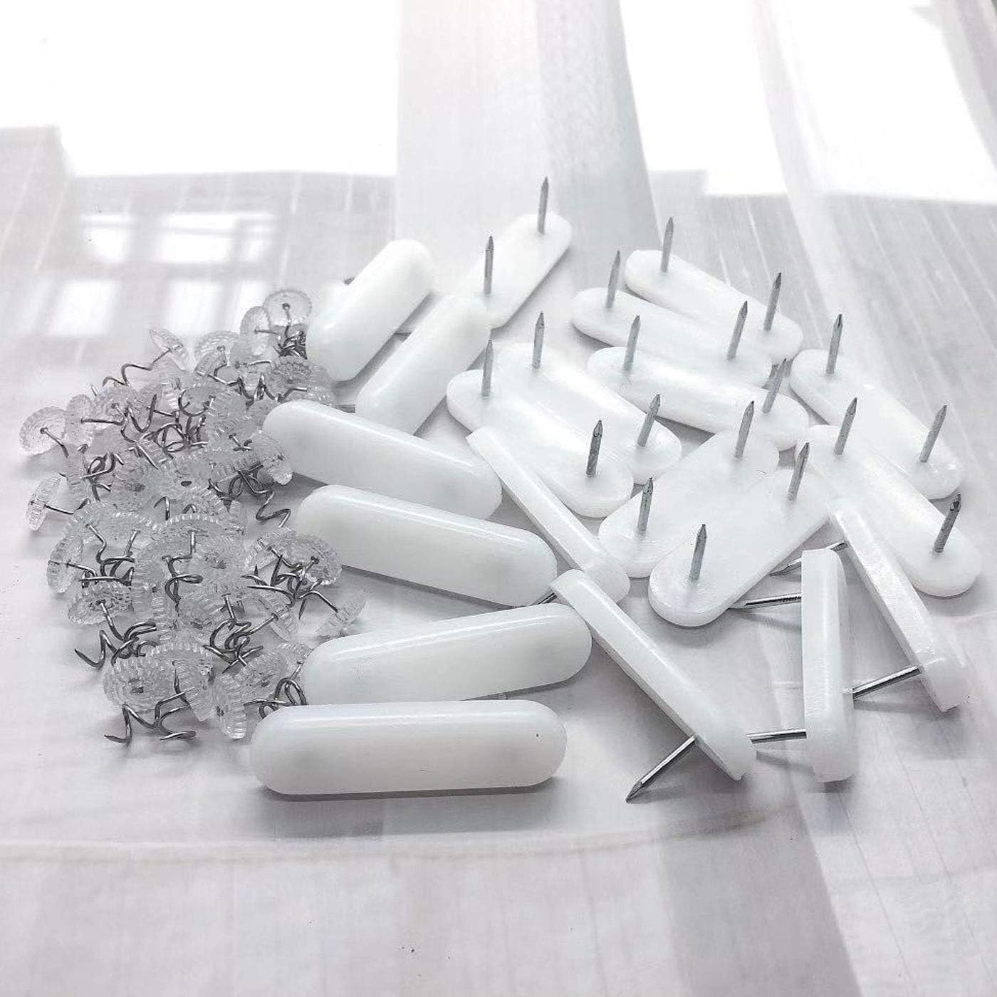 Markeny 20 Pieces Plastic Head Double Pins Bed Skirt Holding Pins ...