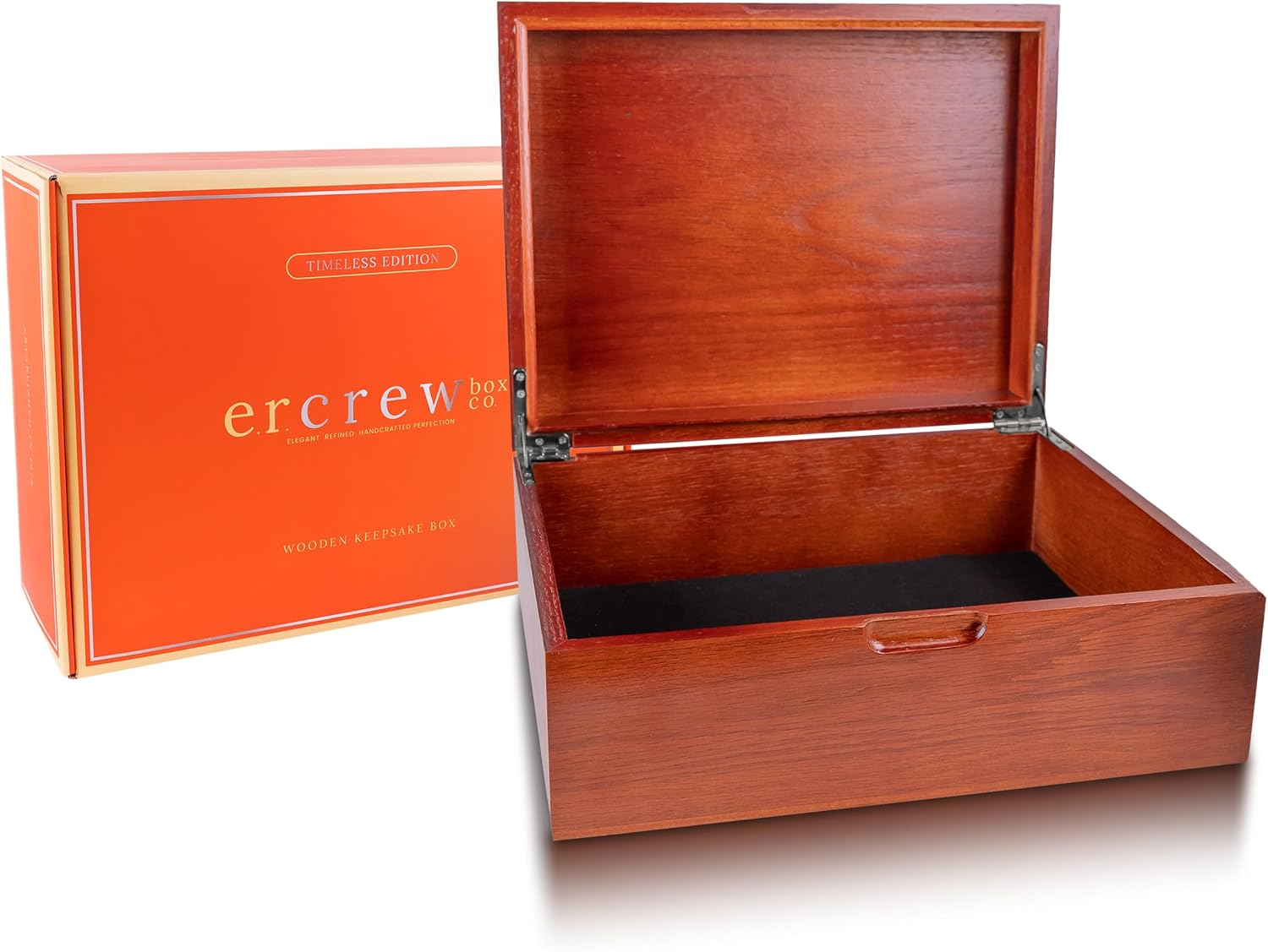 Amazon.com: e.r. crew box co. Large Old World Storage Box with Hinged ...