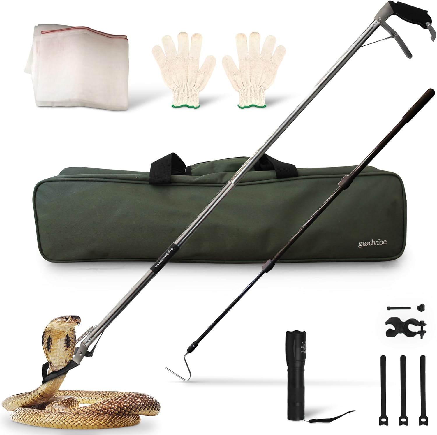 Amazon.com: goodvibe Snake Grabber Tool Kit – 6-Piece Set with 47 ...