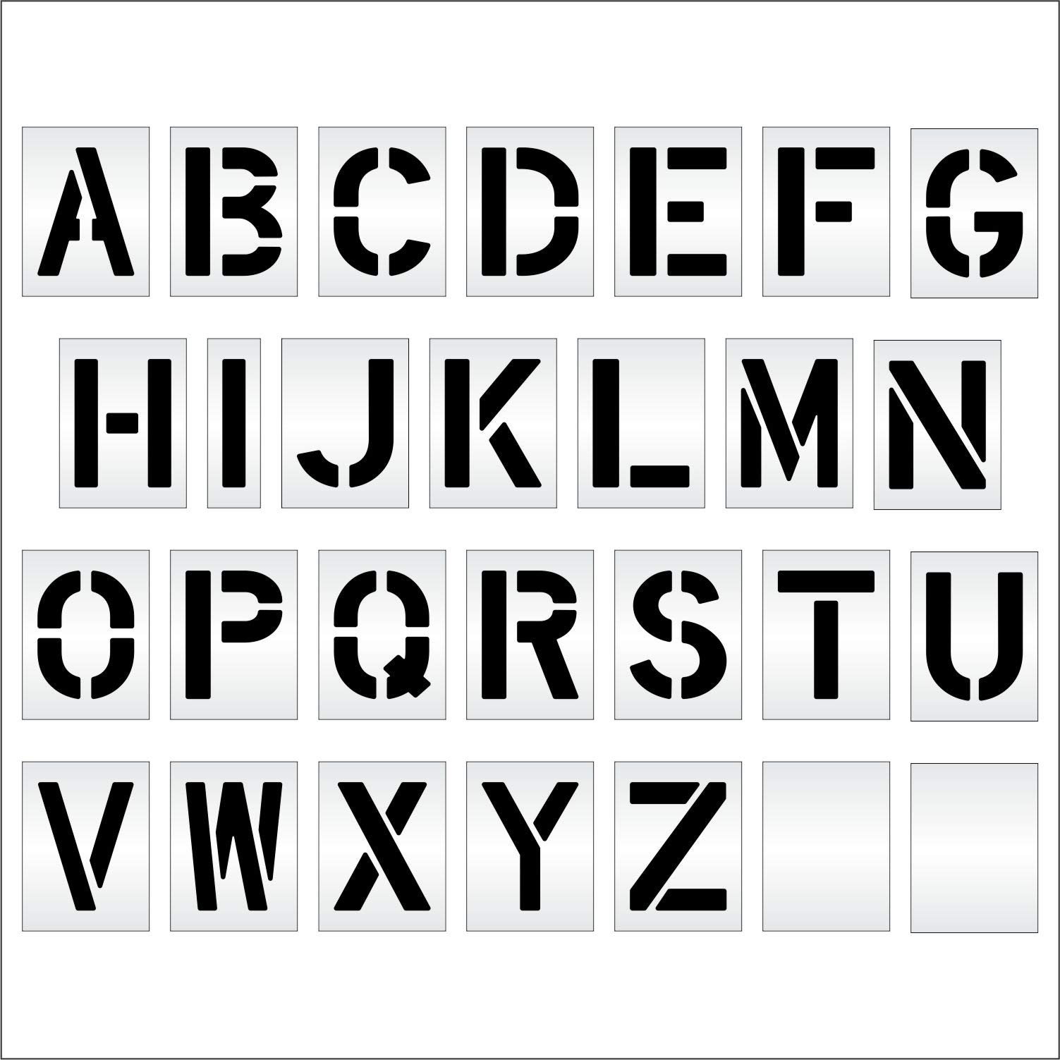 Snapklik.com : Pavement Stencils - 12 Inch Alphabet KIT Stencil Set