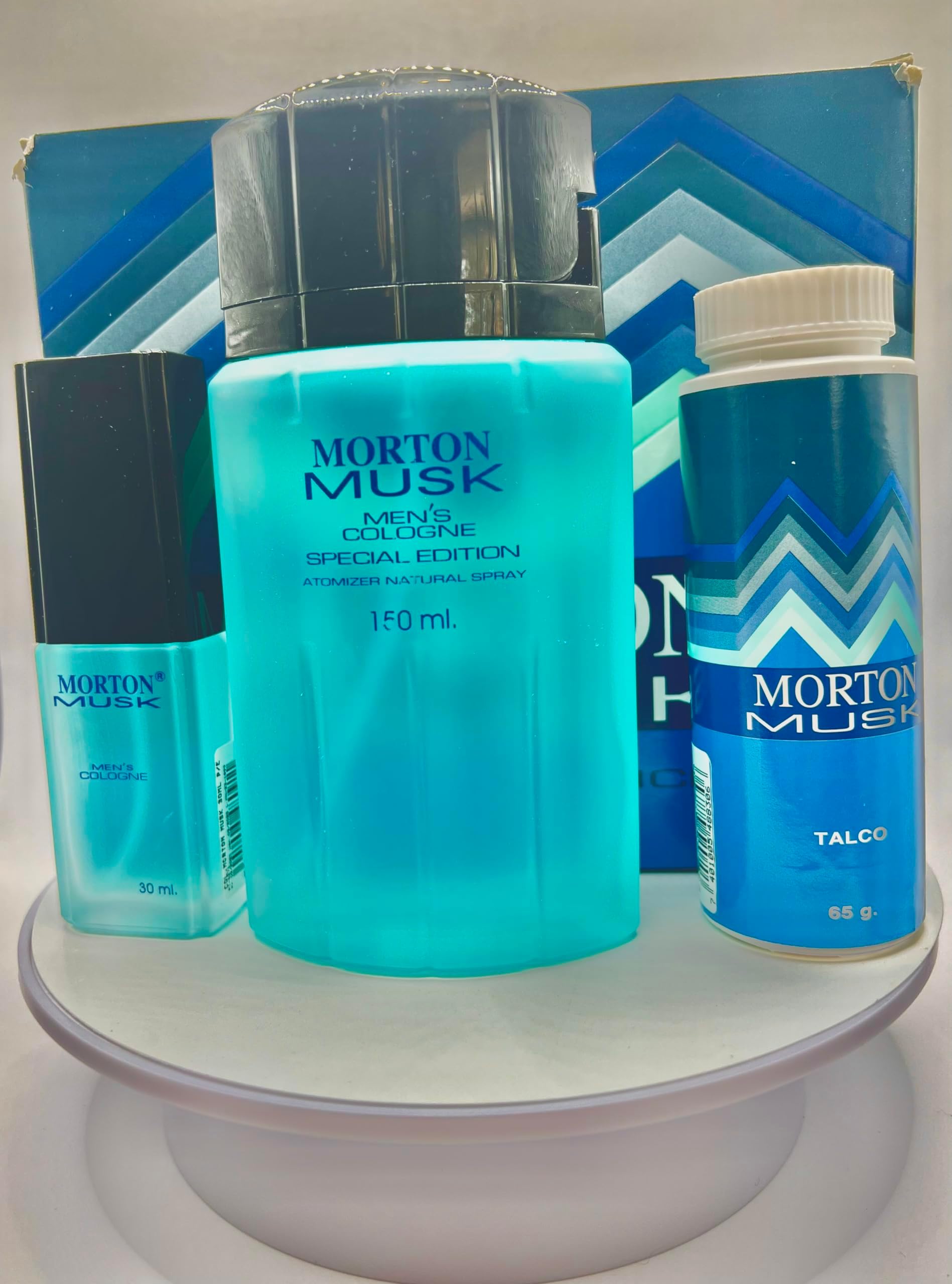 Amazon.com : MORTON MUSK KIT DE FRAGANCIA PARA HOMBRE BLUE BOX 150 ML ...