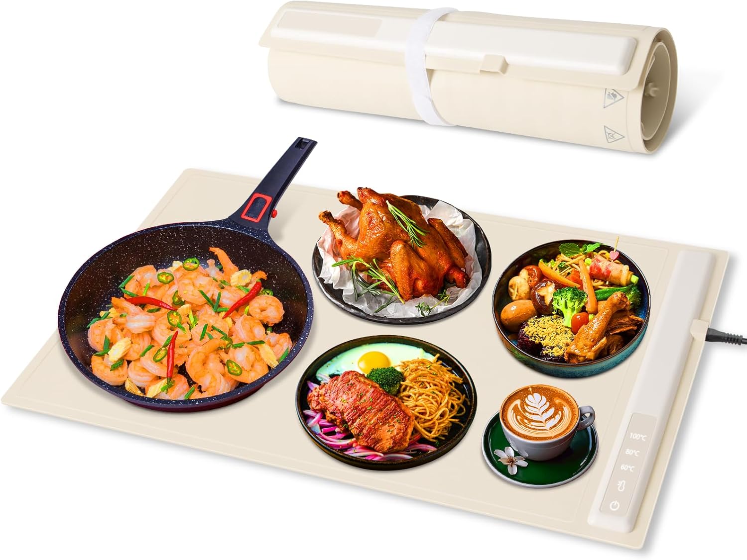 Amazon.com: Food Warming Mat, Electric Food Warming Tray with 3 ...