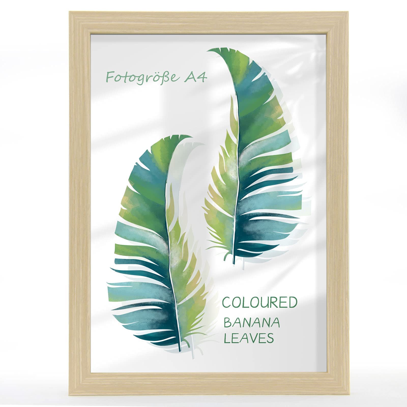 1 x Brand New A4 Picture Frames Wood Brown with Mount Real Glass, A4 P ...