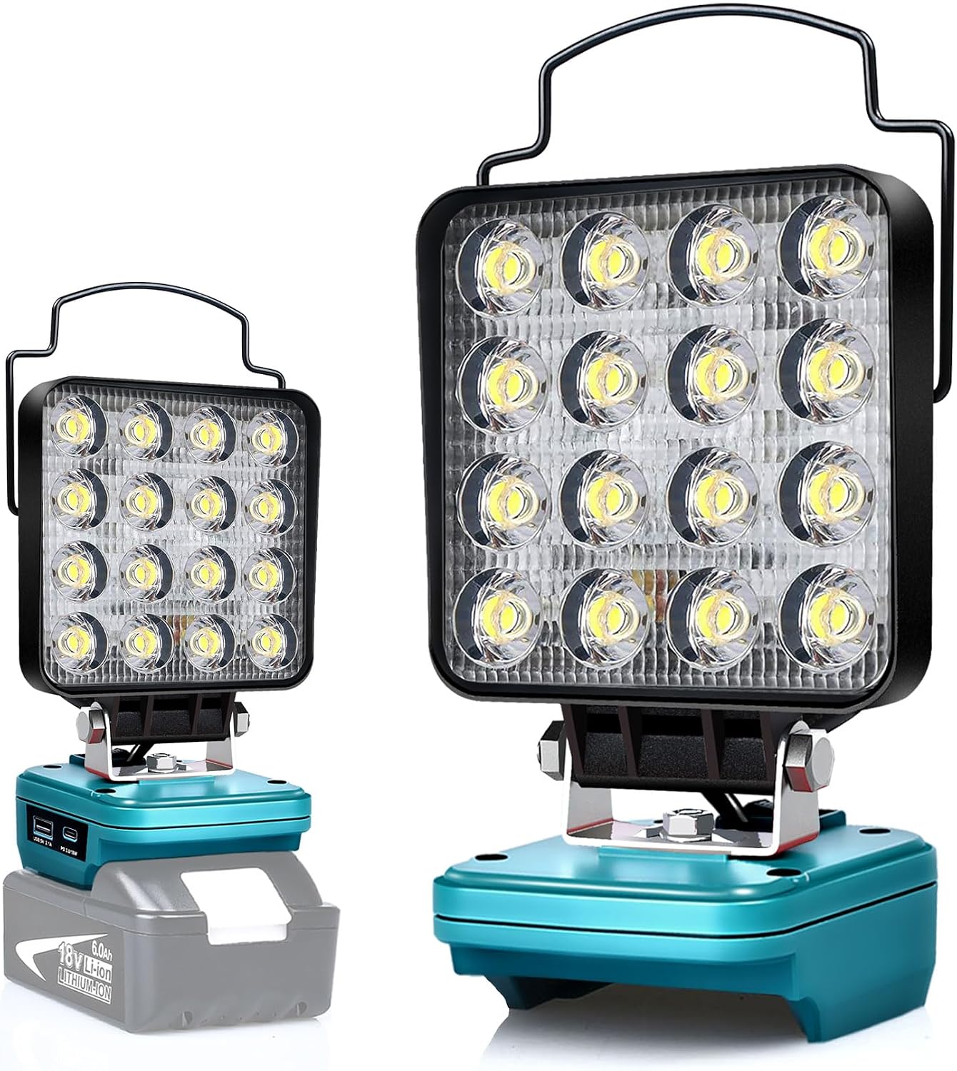 Edtran Akku Lampe Für Makita 18v, 48W Kabellose Led Arbeitsleuchte Akku ...