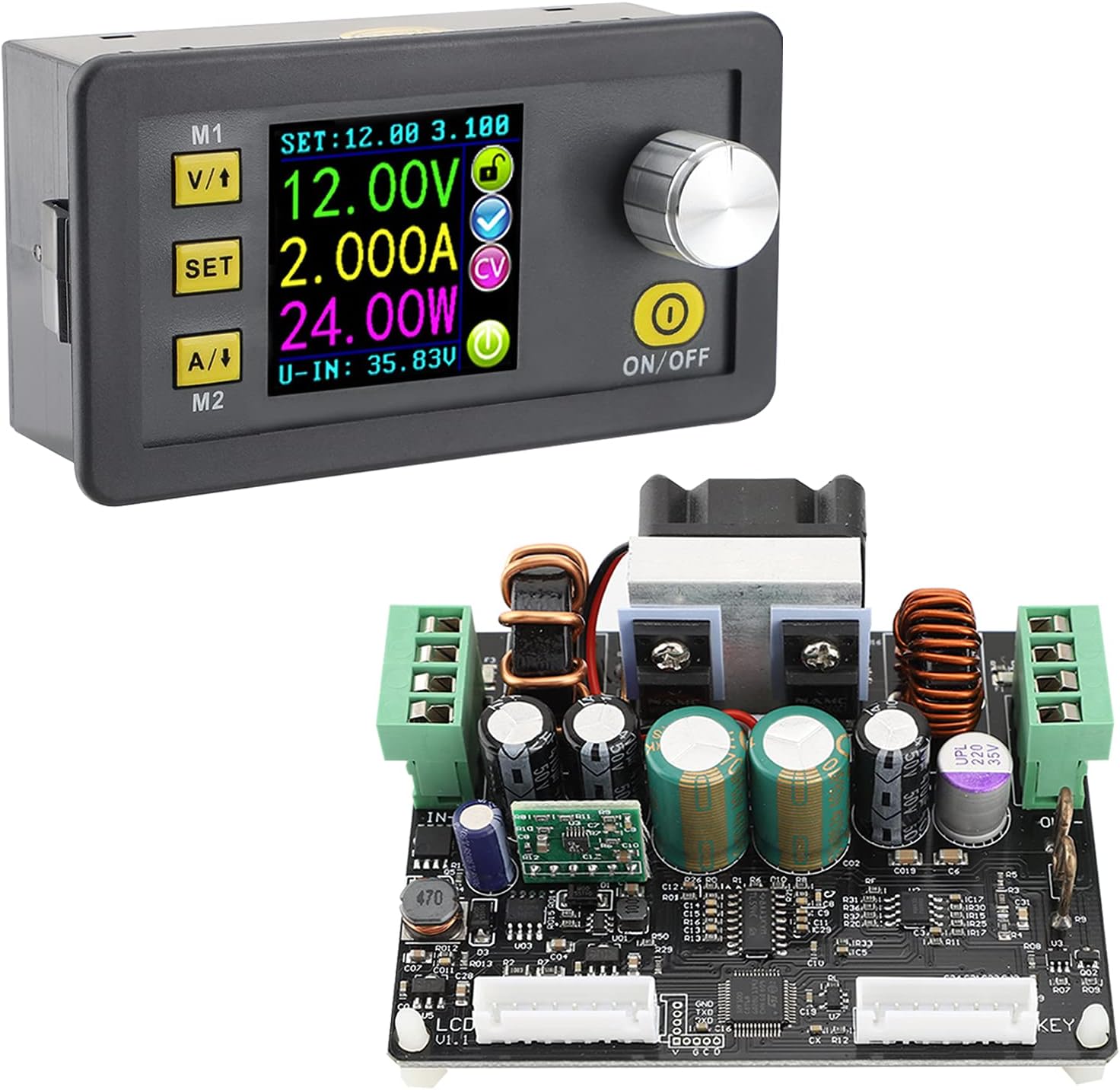 Boost Buck Converter, DROK 5A 160W Numerical Control Voltage Step Up ...