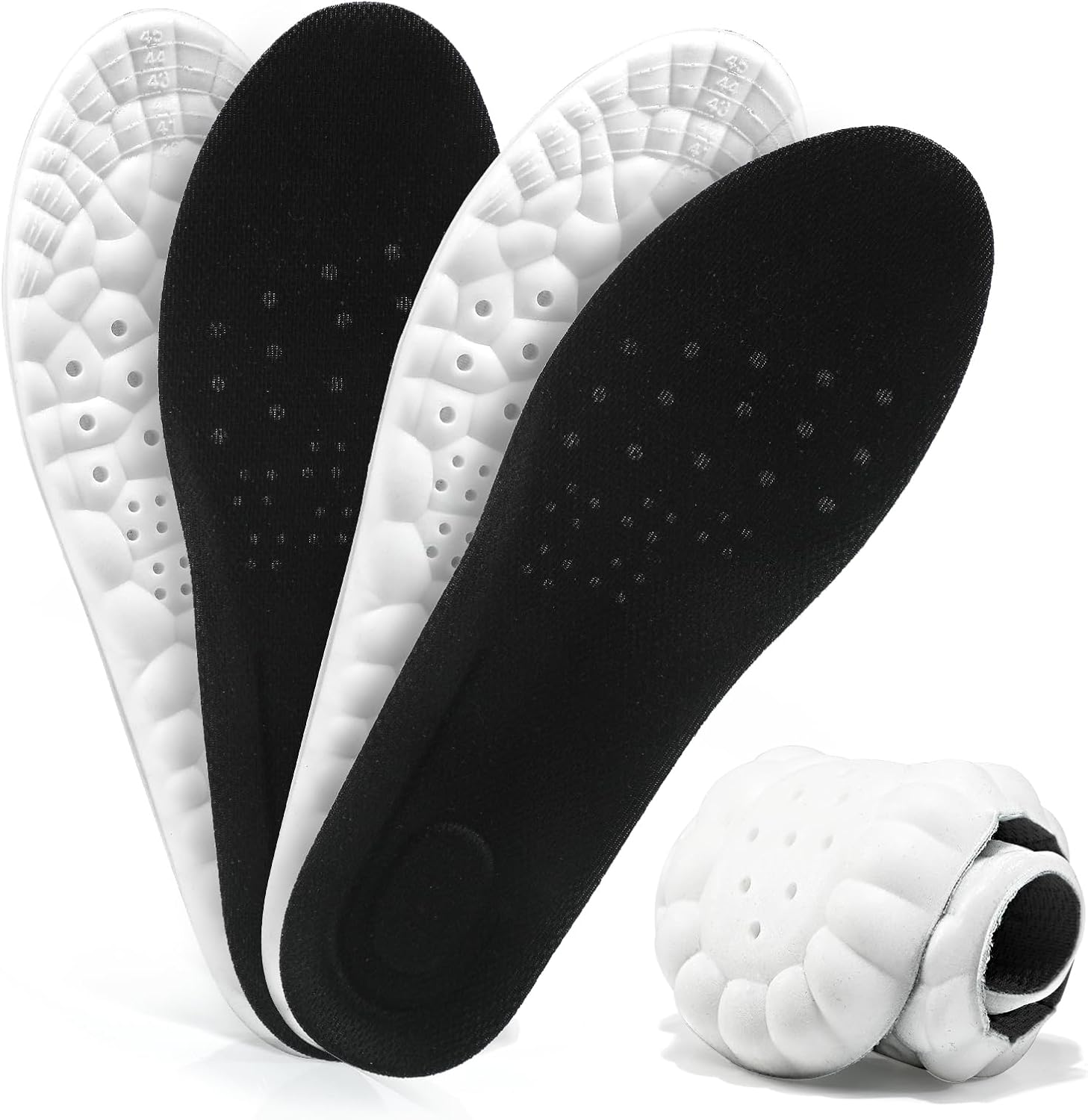 XINIFOOT Cloud Insoles for Men & Women – 2 Pairs Soft Memory Foam Shoe ...