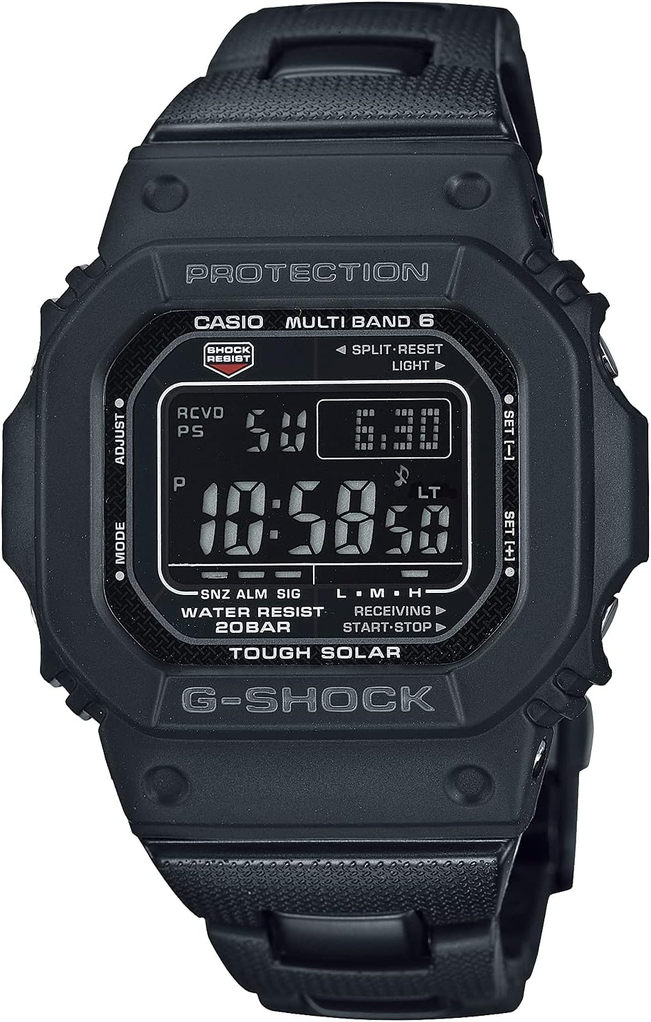 Casio - Reloj solar G-Shock GWM5610-1 para hombre con correa negra ...