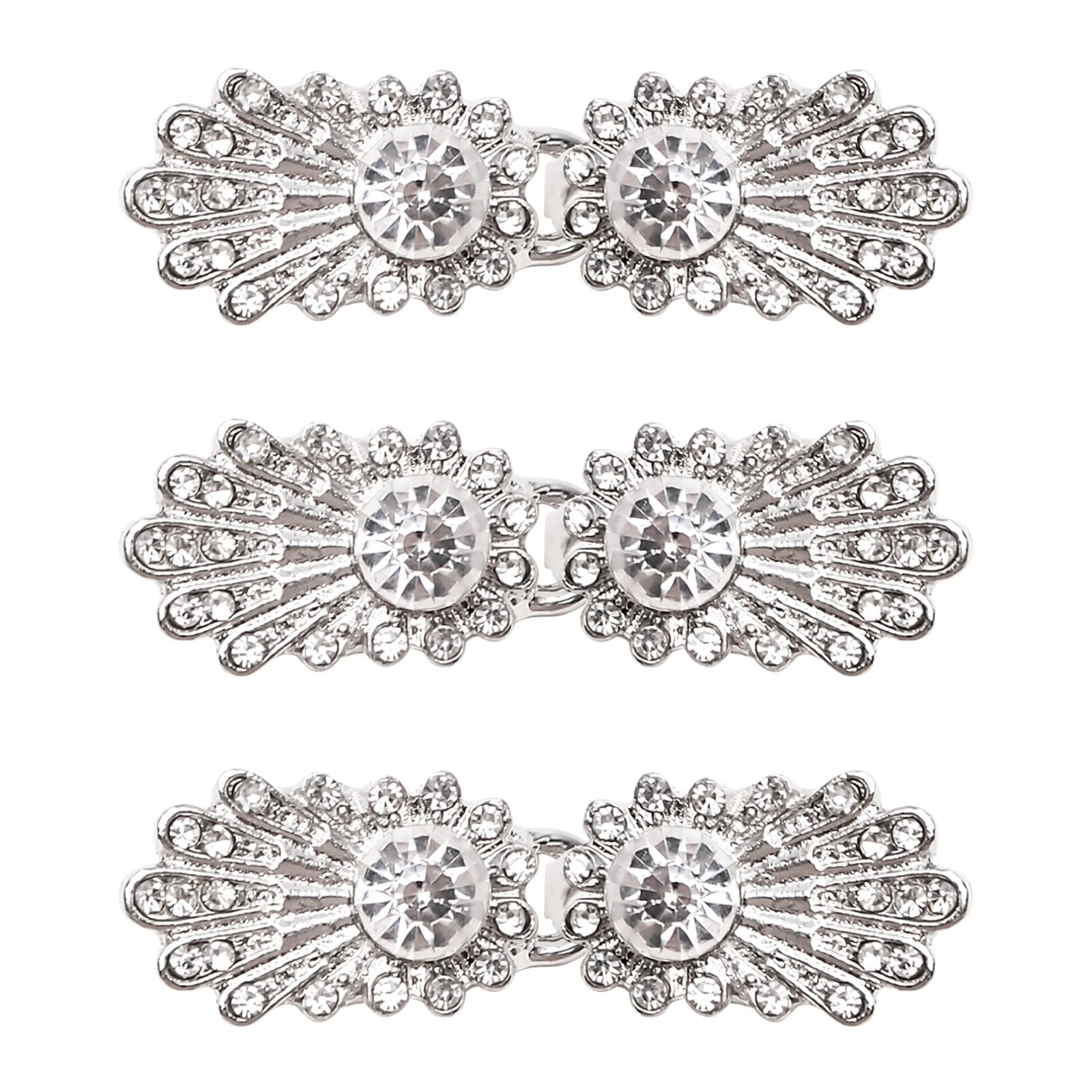 Amazon.com: WANDIC Cloak Clasp Fasteners, 3 Pcs 3.6CM Silver Clips with ...