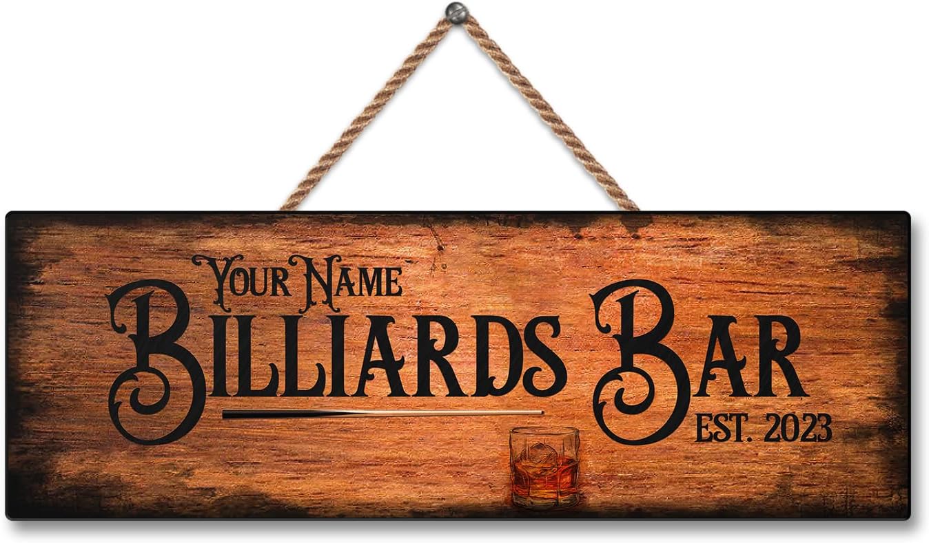 Amazon.com: Artsy Woodsy Custom Billiards Room Billiards Club Printed ...