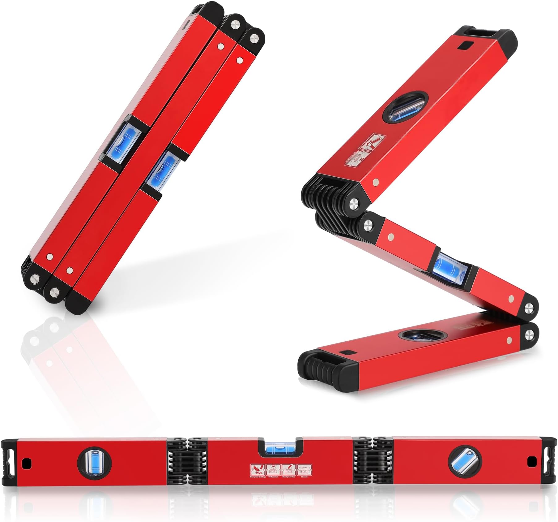 28 inch Foldable Level, Multi-Function Folding Level, Magnetic Level ...