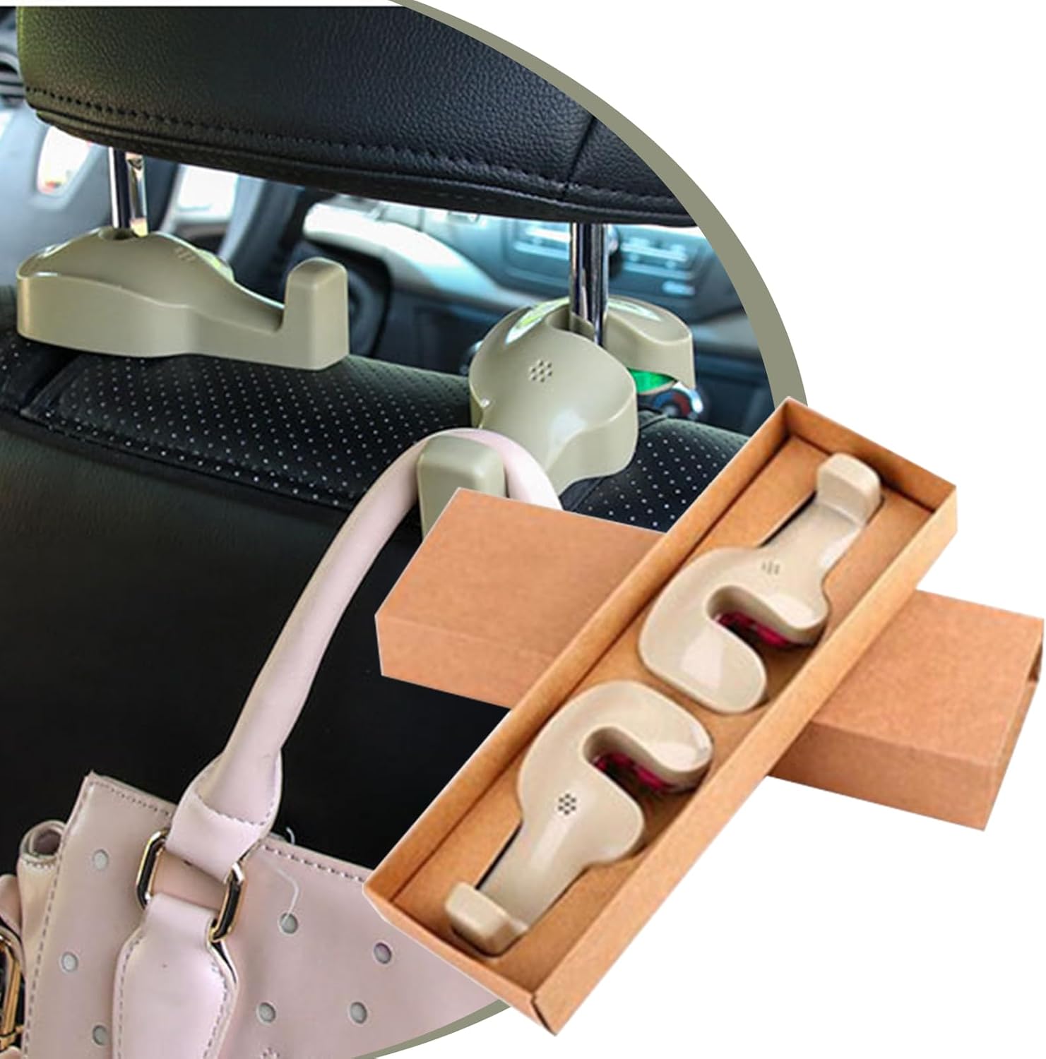 Amazon.com: Sodcay 2 PCS Hidden Car Headrest Clasp, 3.93" x 1.73" ABS ...