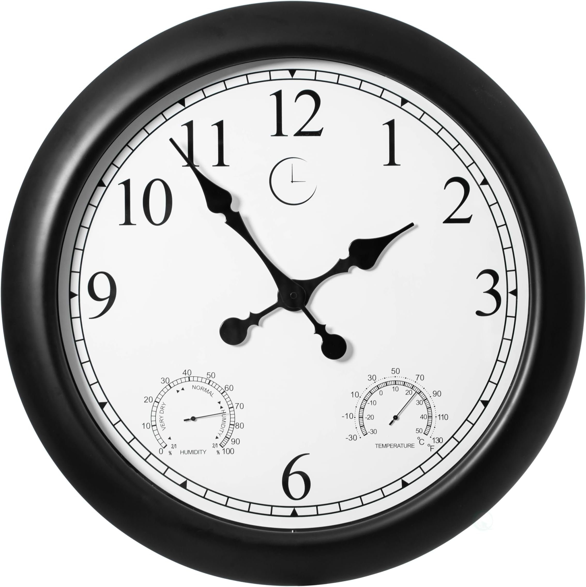 Amazon.com: AcuRite 75473 24-inch Weathered Black Wall Clock with ...