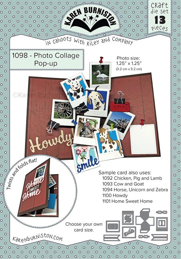 Amazon.com: KB RILEY LLC KB Riley Dies COLL, Photo Collage Pop-Up