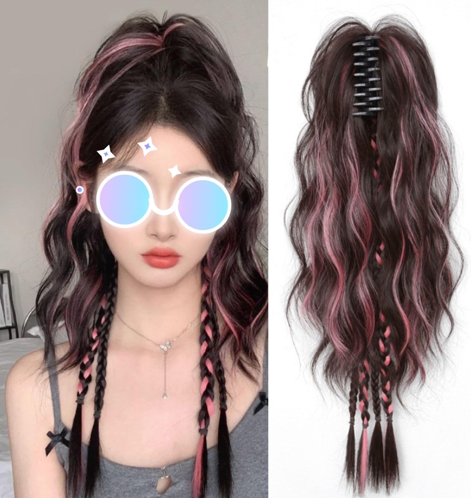 Amazon.com : ABOFEISI Women's Braided Hairpiece with Claw Clip ...