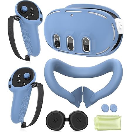 Amazon.com: Silicone Cover Set Compatible with Oculus/Meta Quest 3, VR ...