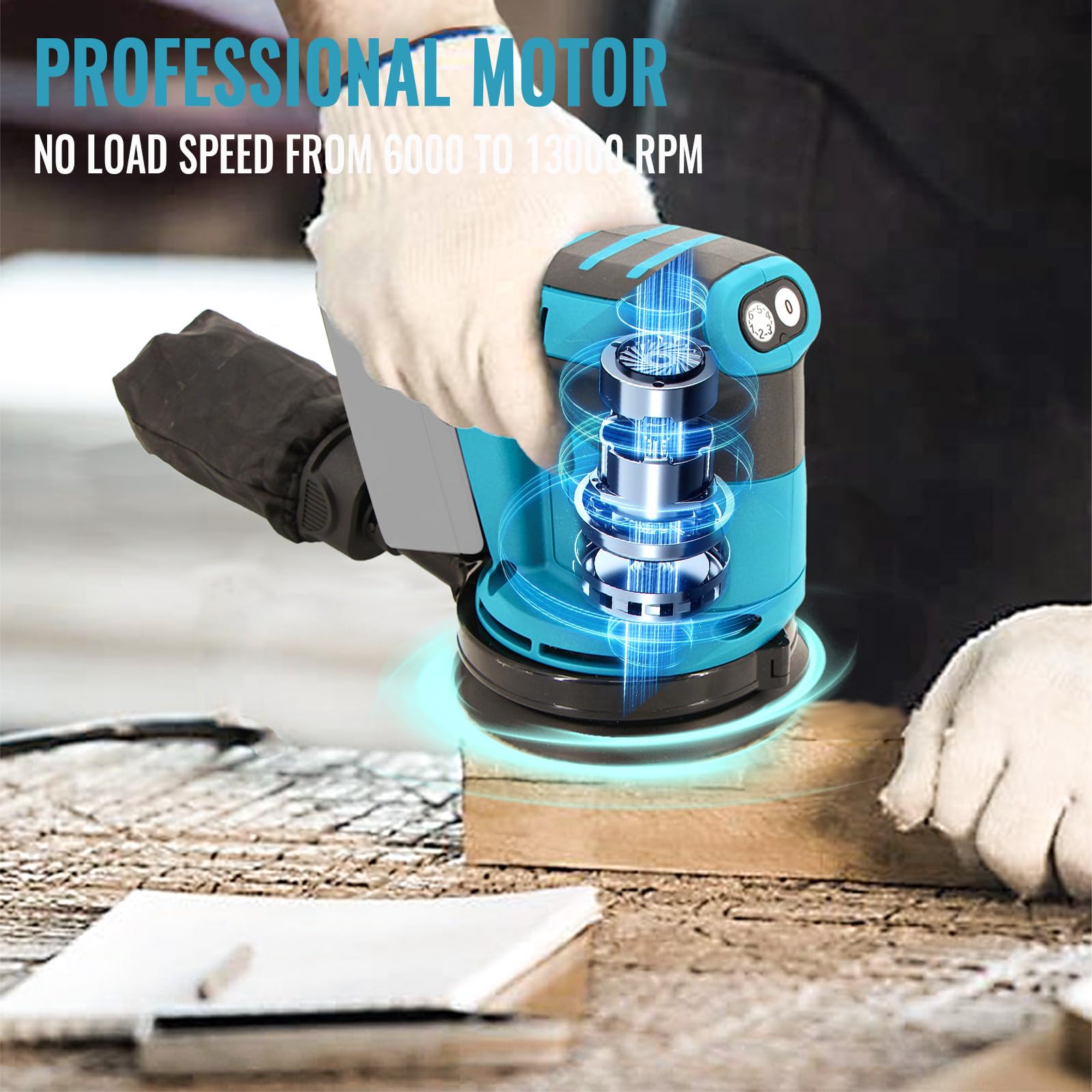 Cordless Sander Cordless Random Orbital Sander For Makita 18V – 125mm ...