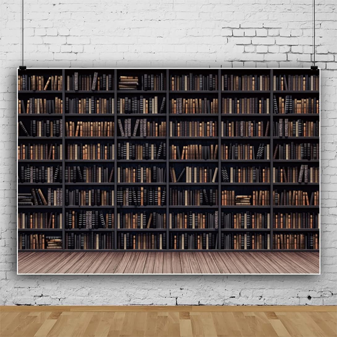 Ttincceer 7x5ft Bookcase Backdrop Bookshelf Photography Background Library School Bookshelf ...