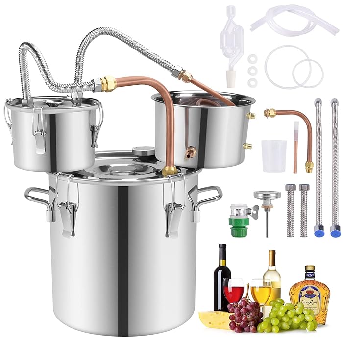 Buy Slendor Alcohol Still 8Gal 30L Stainless Steel Alcohol Distiller ...