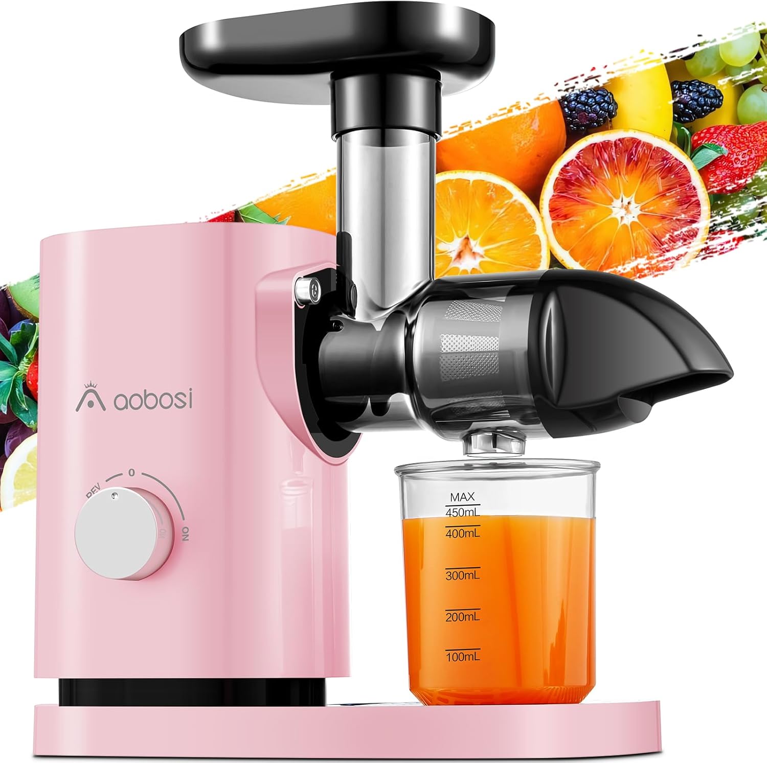Amazon.com: Cold Press Juicer, Aobosi Slow Masticating Juice Extractor ...