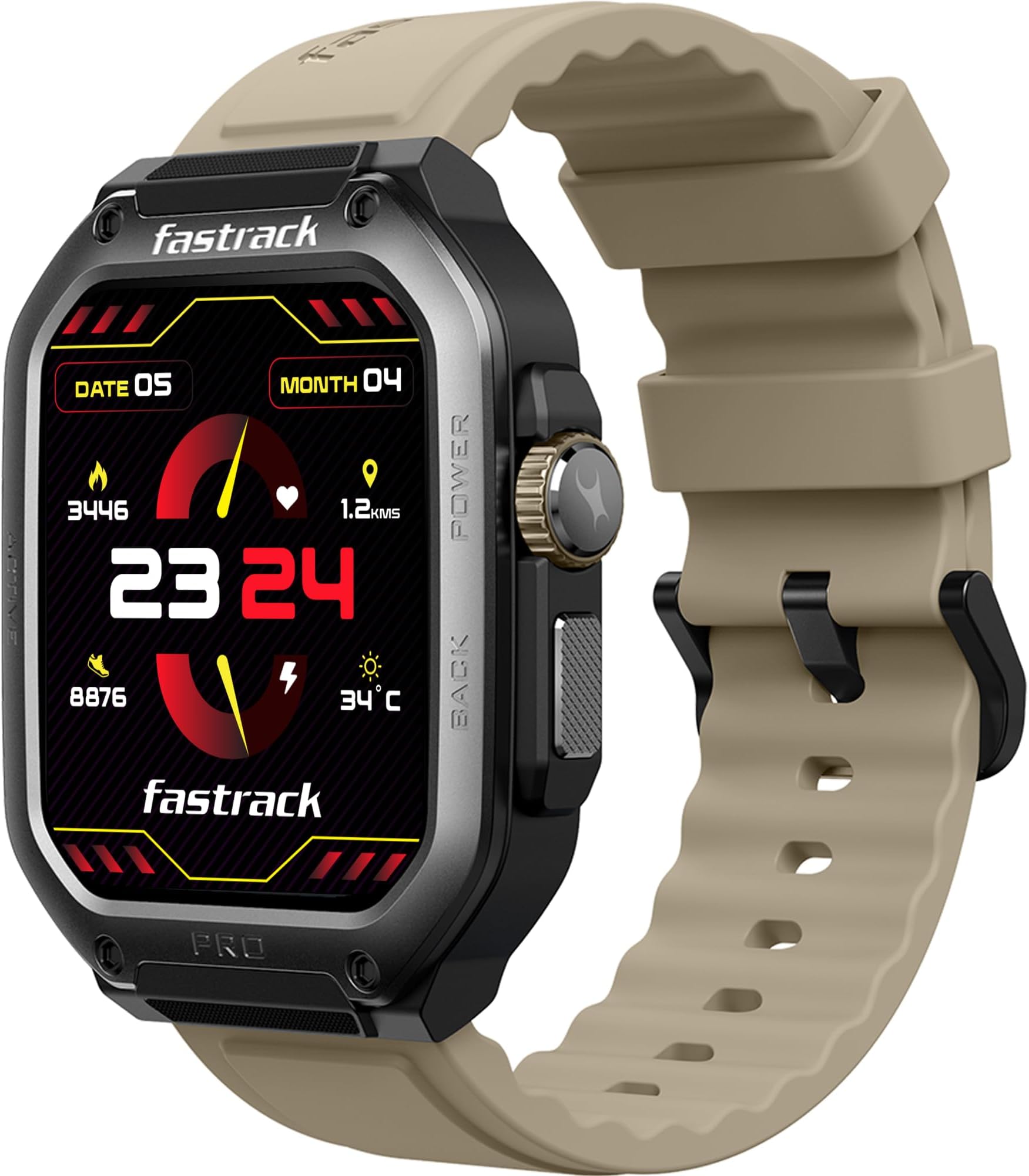 Fastrack Active Pro Rugged Smartwatch with 1.85" AMOLED Display with ...