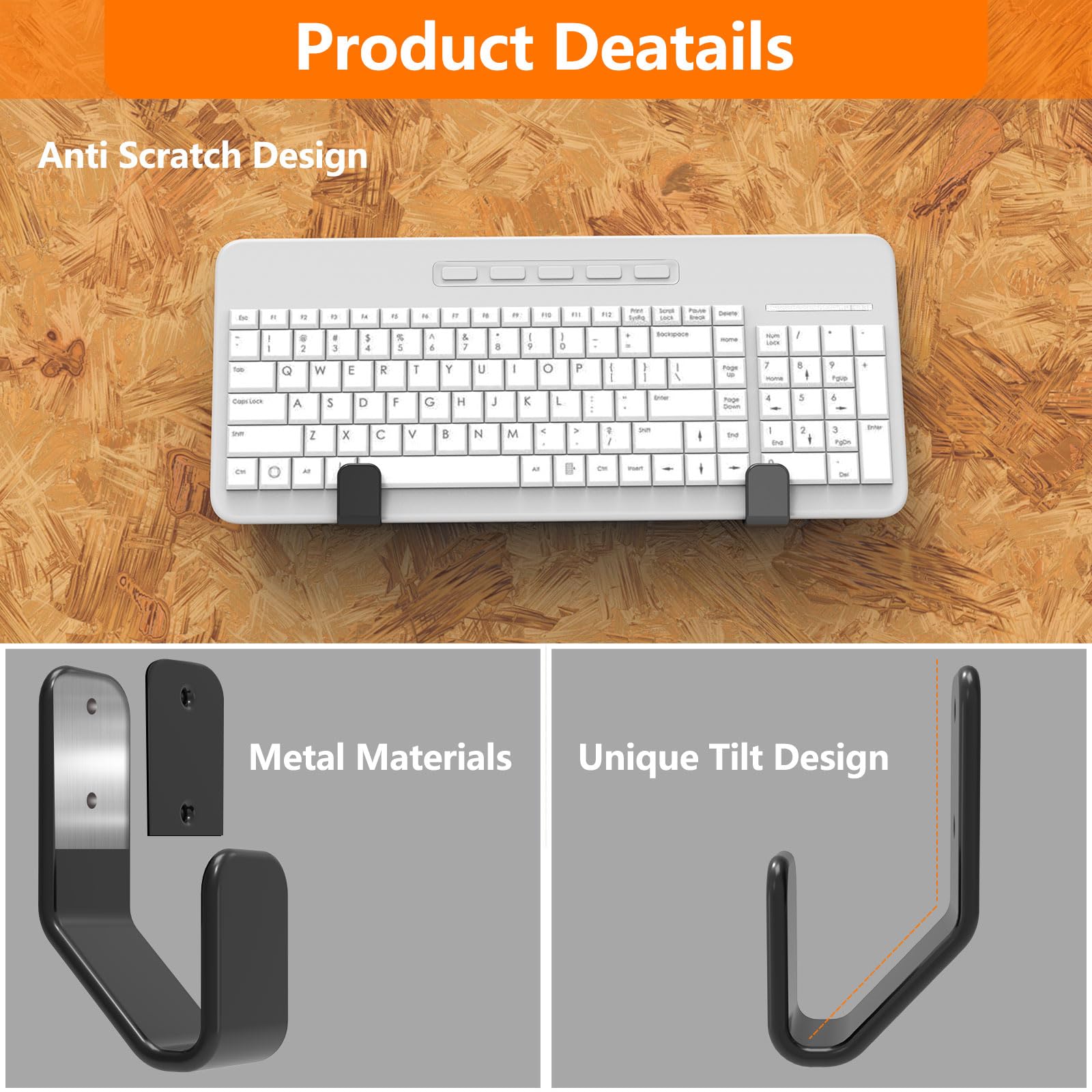 Snapklik.com : Appacare 2-in-1 Keyboard Wall Mount - Metal Hanger