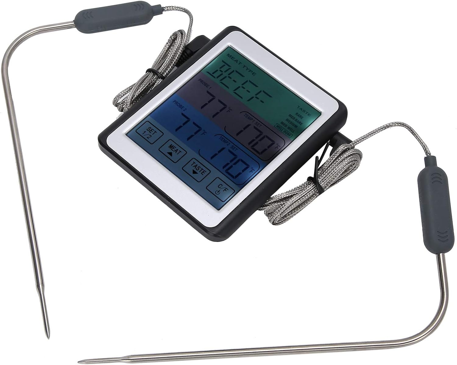 Amazon.com: Meat Thermometer, LCD Energy Saving Wall Mount Food ...