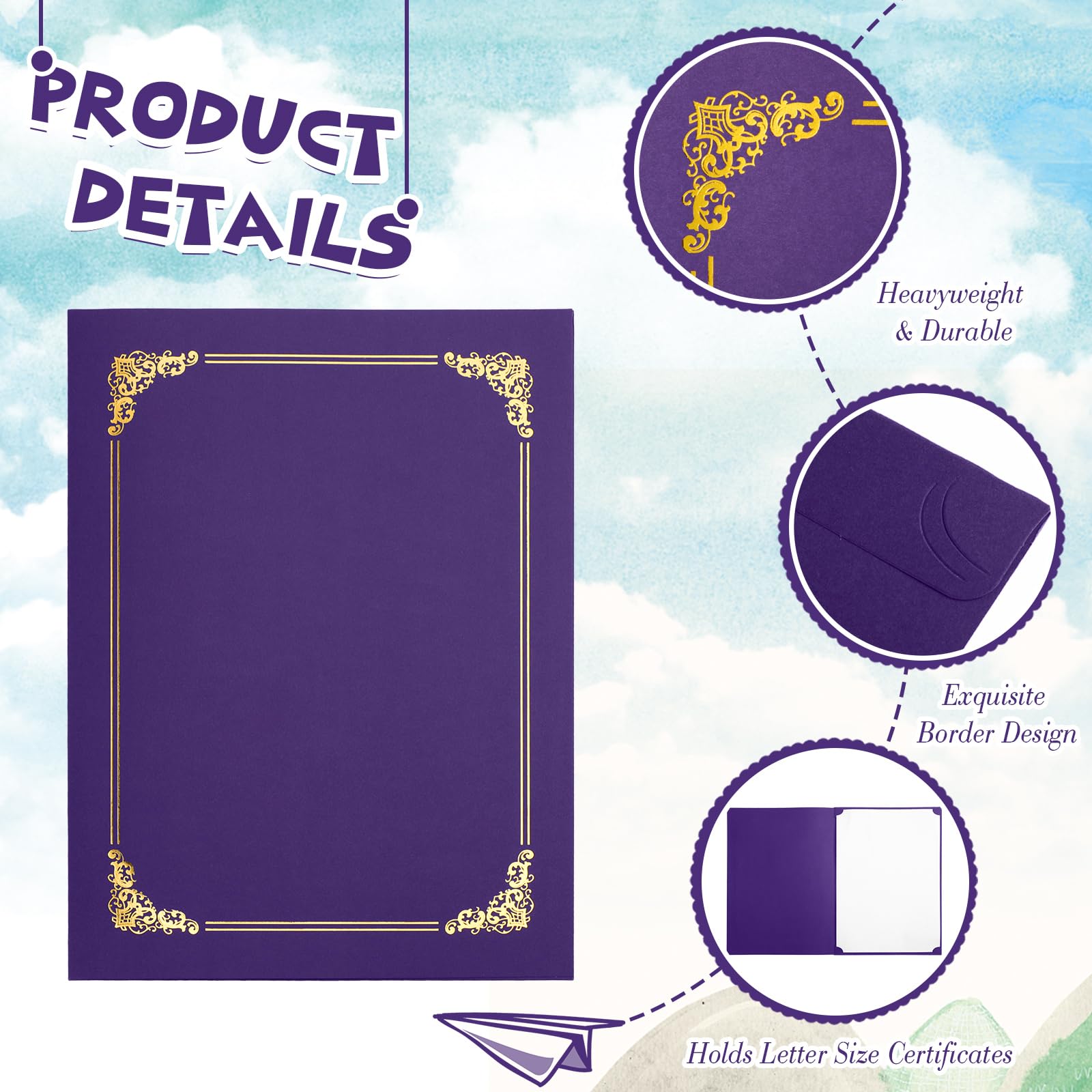 Snapklik.com : Fainne 120 Packs Certificate Holders, Diploma Cover ...