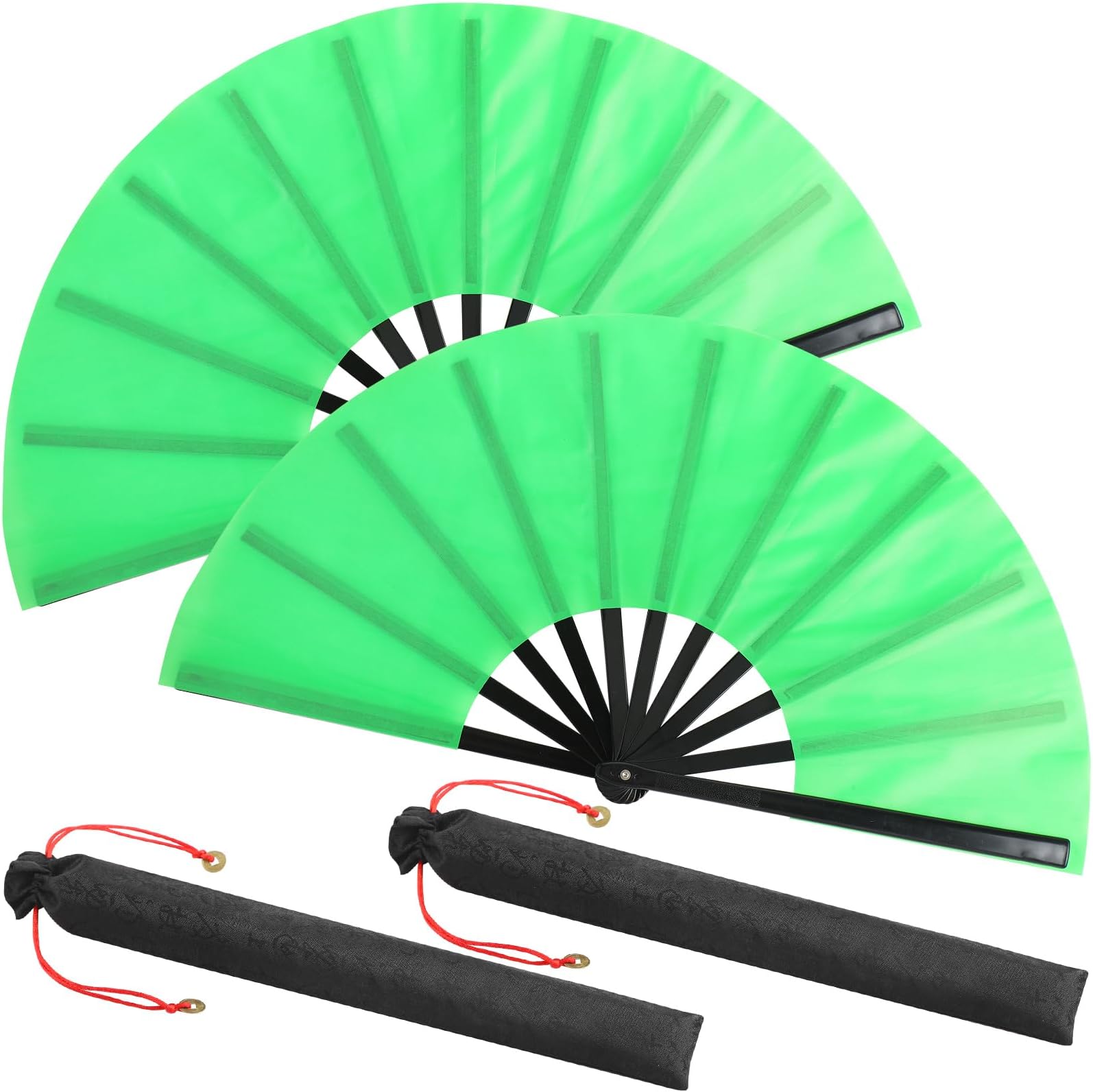 Amazon.com: AMQTSLM LED Glowing Folding Fan, Colorful Chinese Hand Held ...