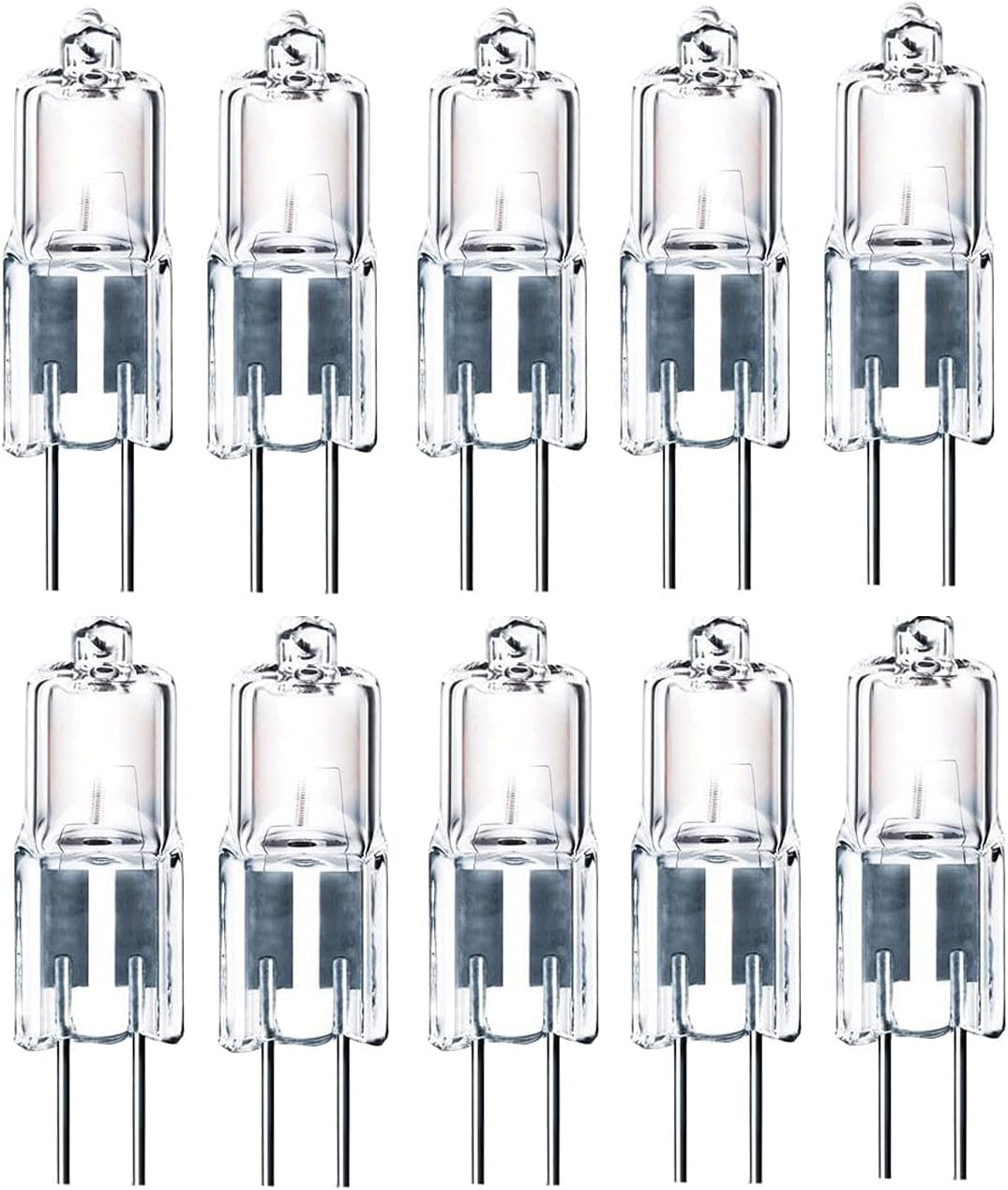 JC Type Halogen Light Bulb G4 12 V, warm white, 35 W Pin Cap Pack of 10 ...